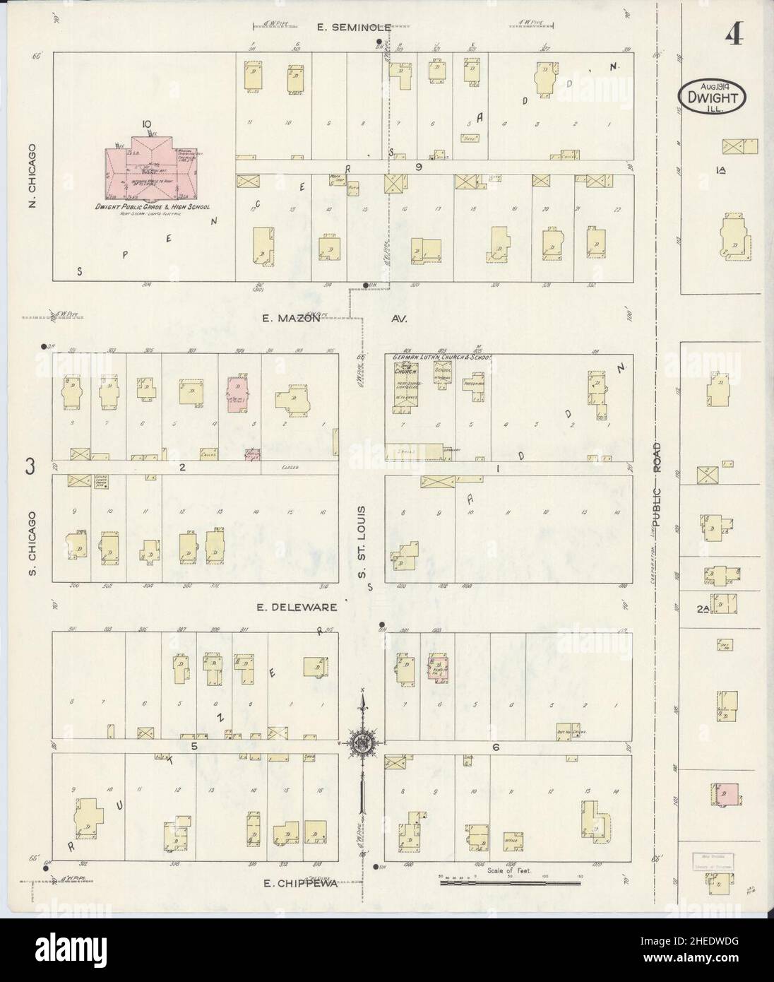 Map of dwight hi-res stock photography and images - Alamy