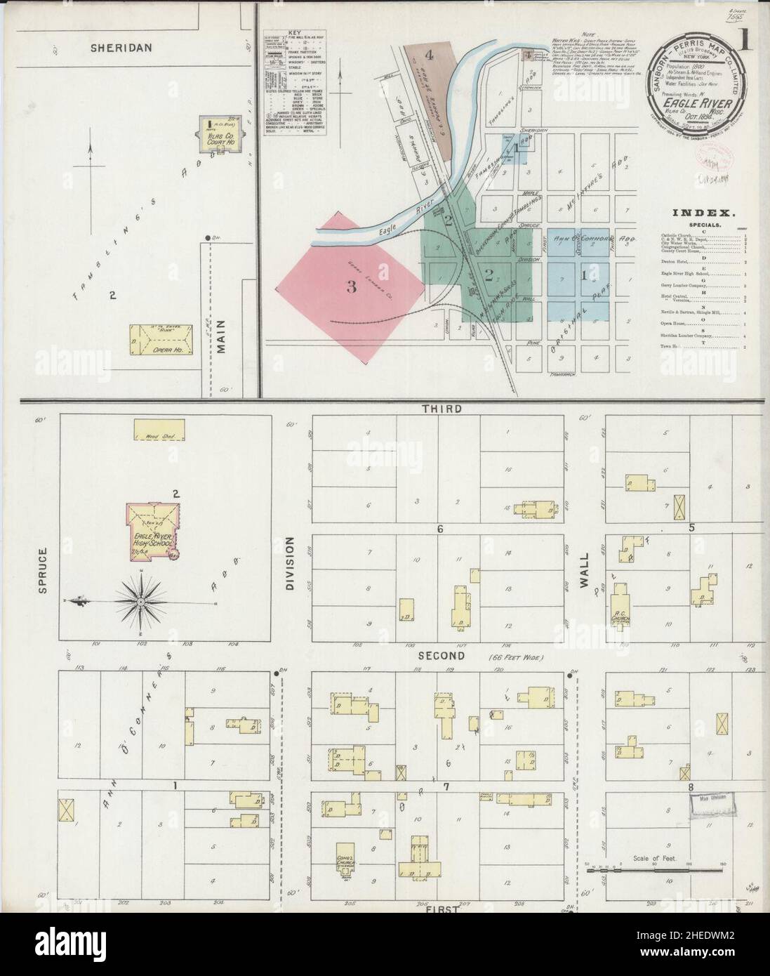 Eagle river wisconsin map hi-res stock photography and images - Alamy