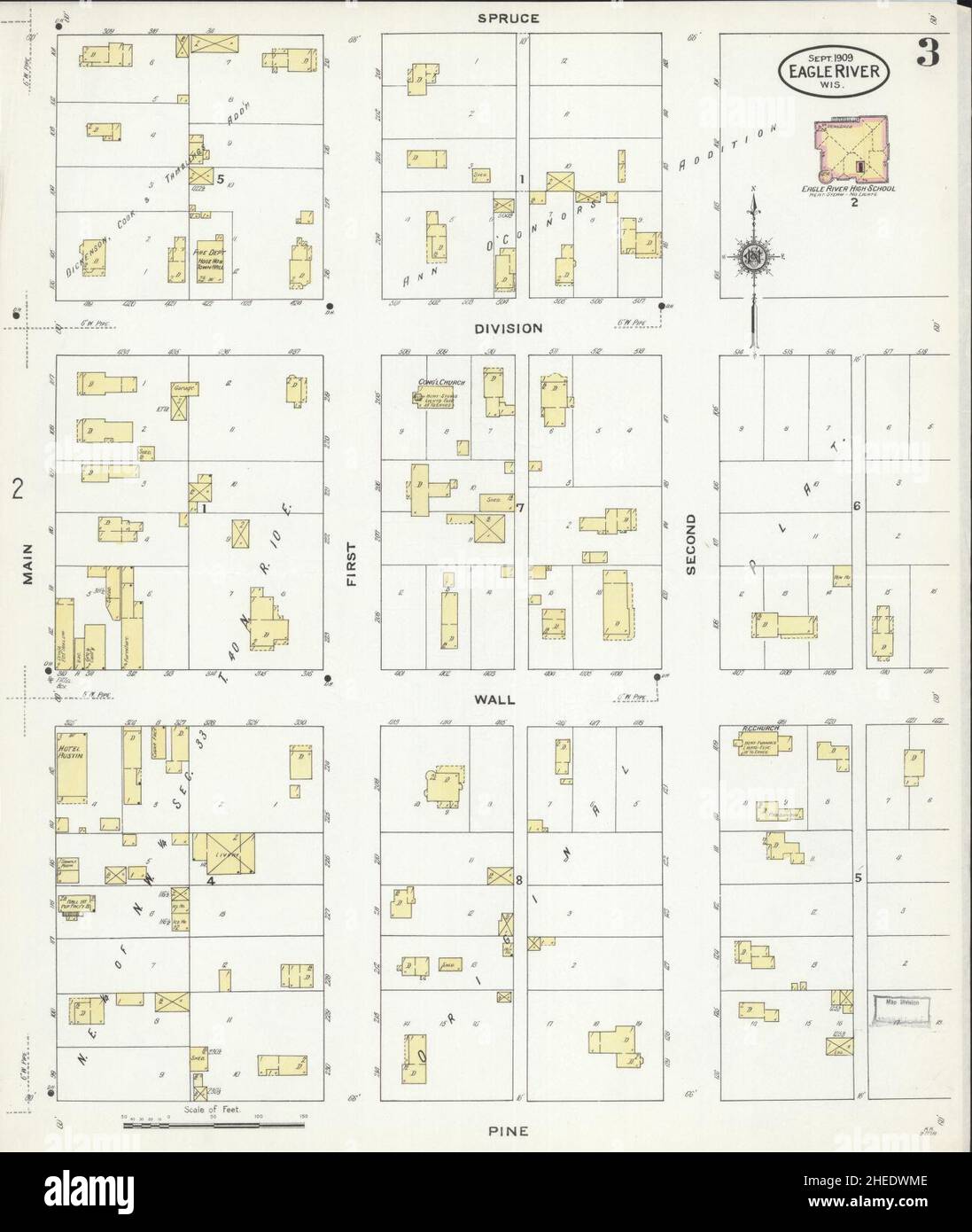 Map of eagle river wisconsin hi-res stock photography and images - Alamy