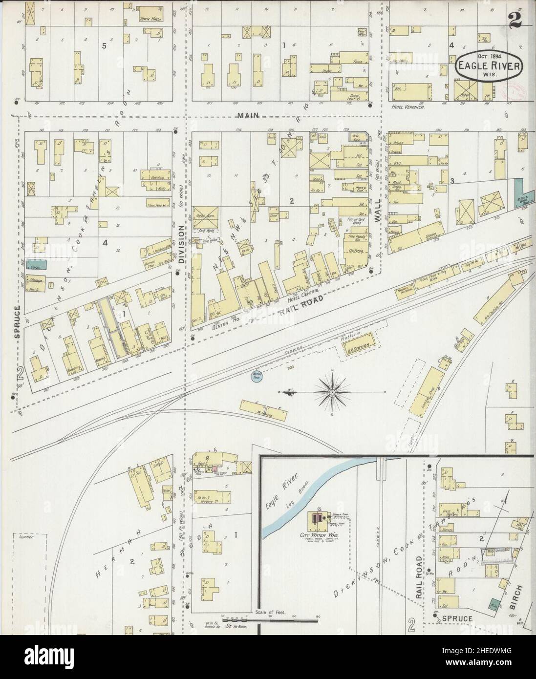 Map of eagle wisconsin hi-res stock photography and images - Alamy