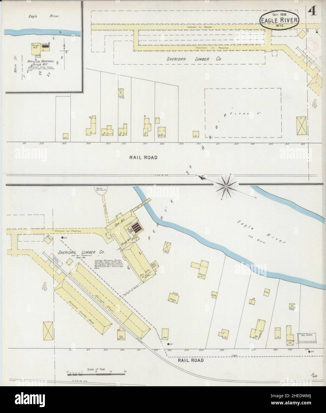Eagle river wisconsin map hi-res stock photography and images - Alamy