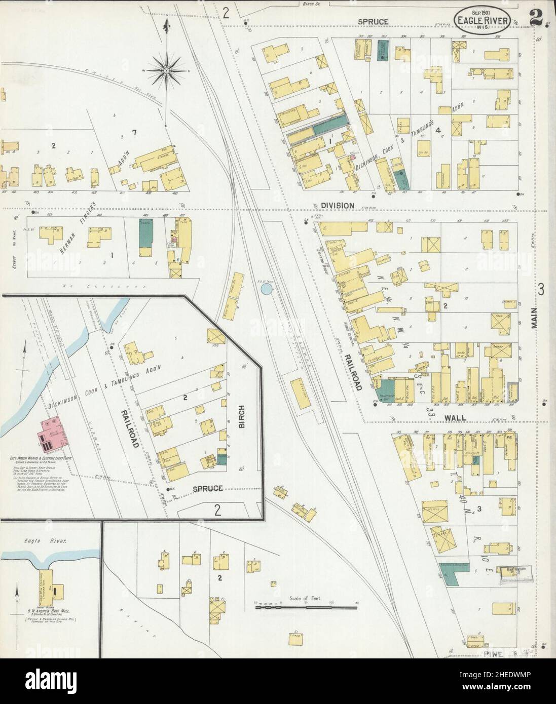 Map of eagle river wisconsin hi-res stock photography and images - Alamy