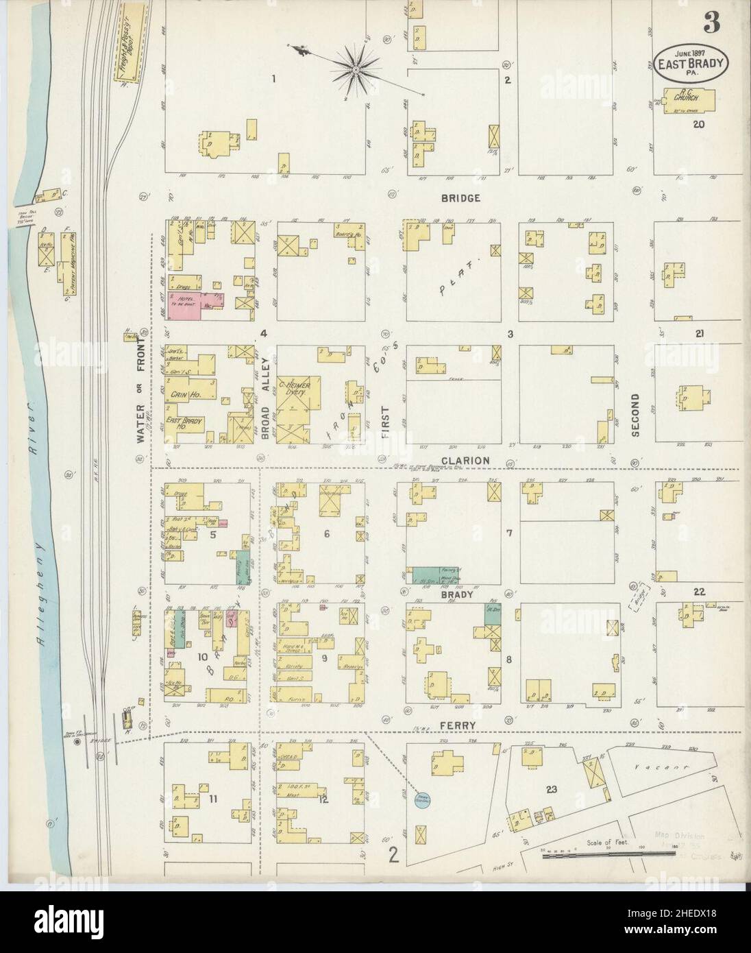 Map of east brady hi-res stock photography and images - Alamy