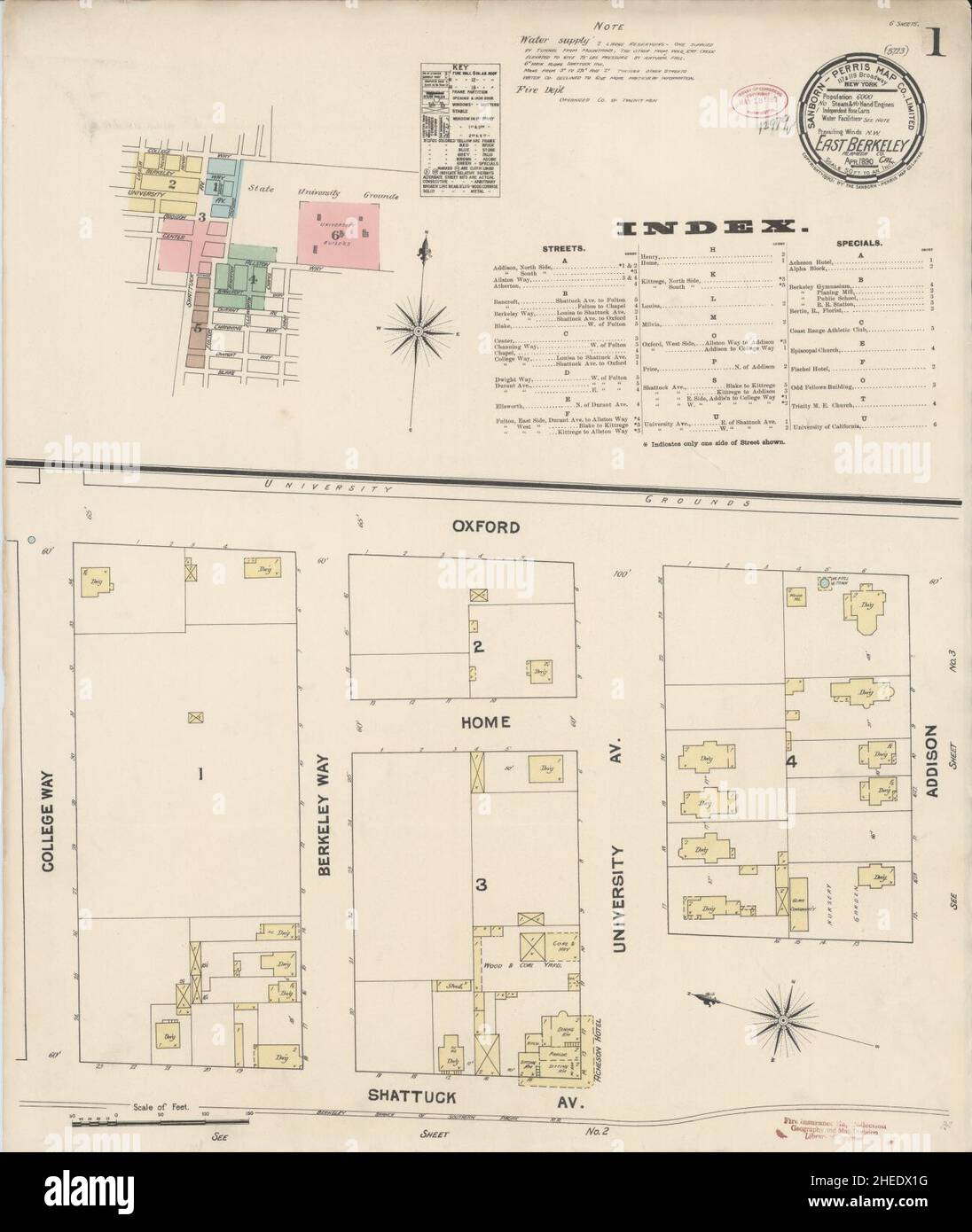 Berkeley california historic map hi-res stock photography and images - Alamy