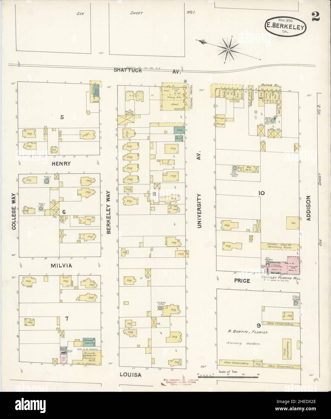 Berkeley california historic map hi-res stock photography and images - Alamy