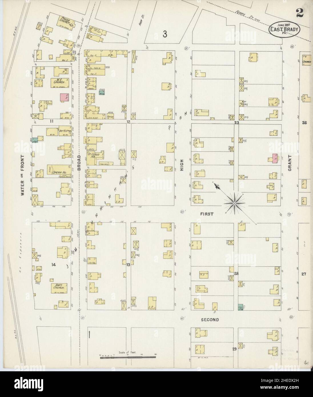 East brady pennsylvania map hi-res stock photography and images - Alamy