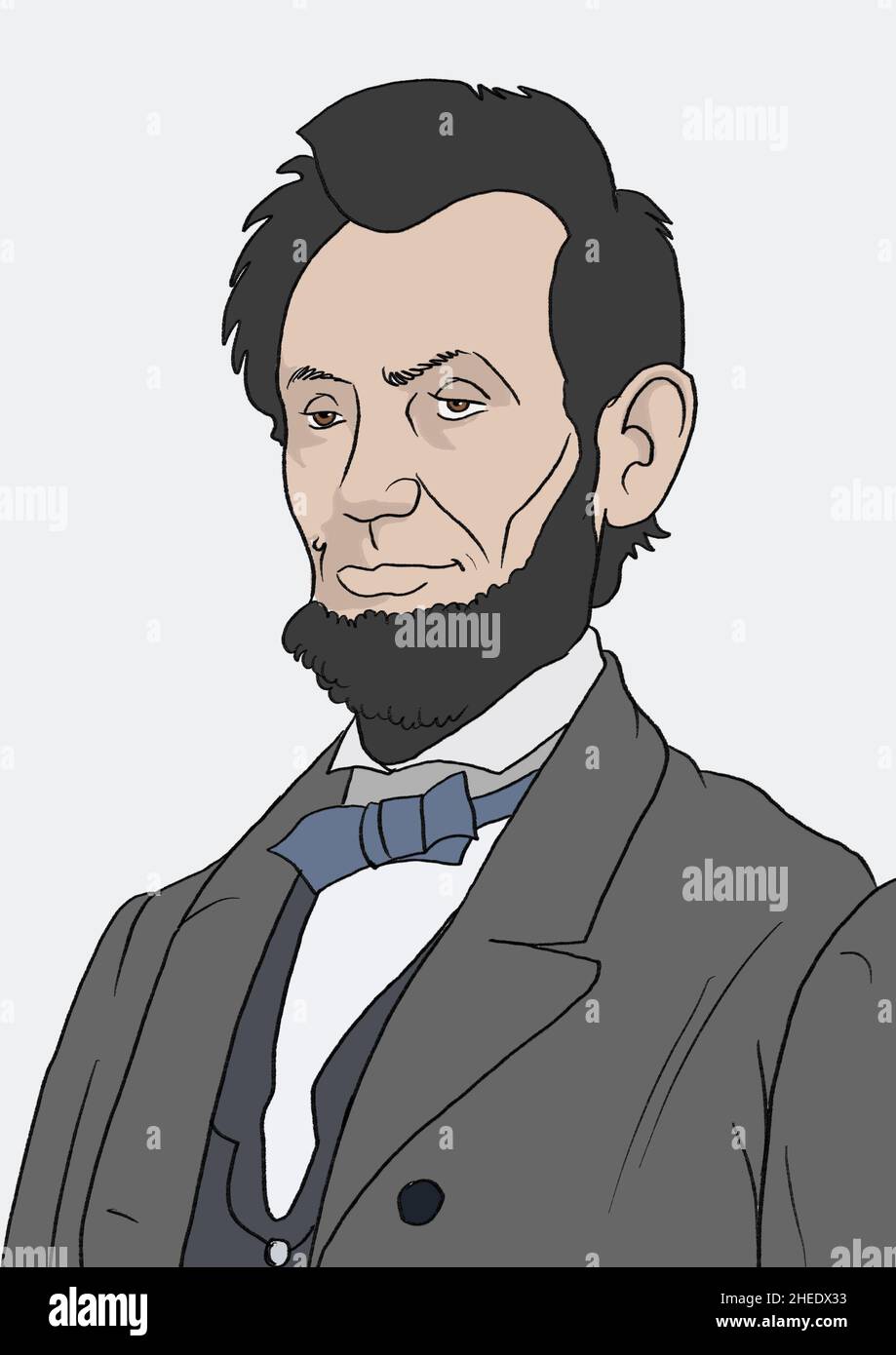 abraham lincoln portrait art Stock Photo - Alamy