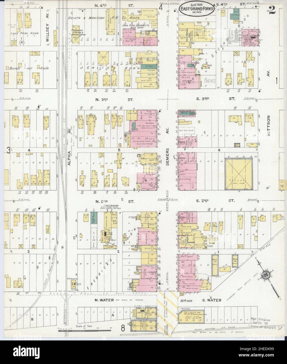 Grand forks minnesota map hi-res stock photography and images - Alamy