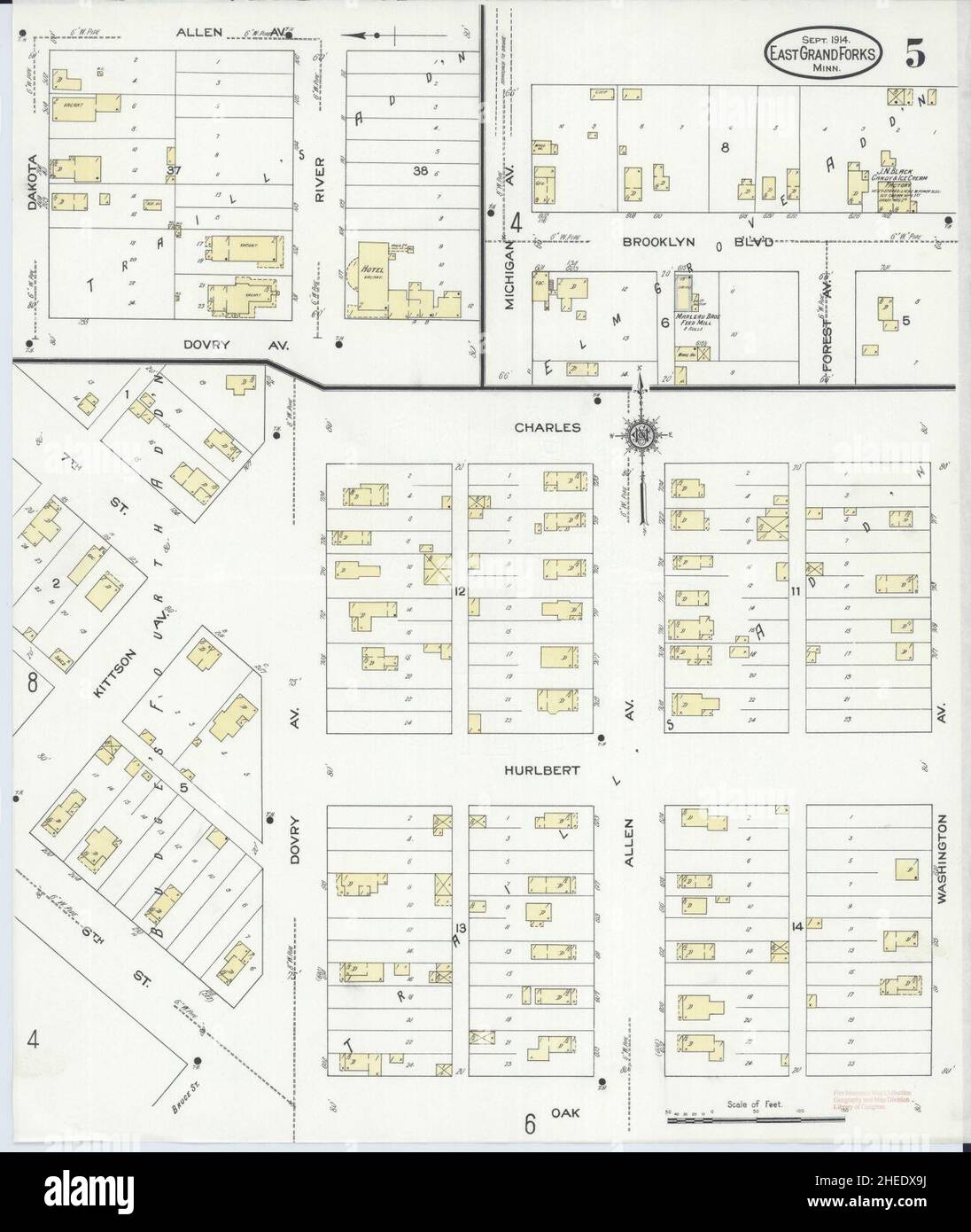 Grand forks minnesota map hi-res stock photography and images - Alamy