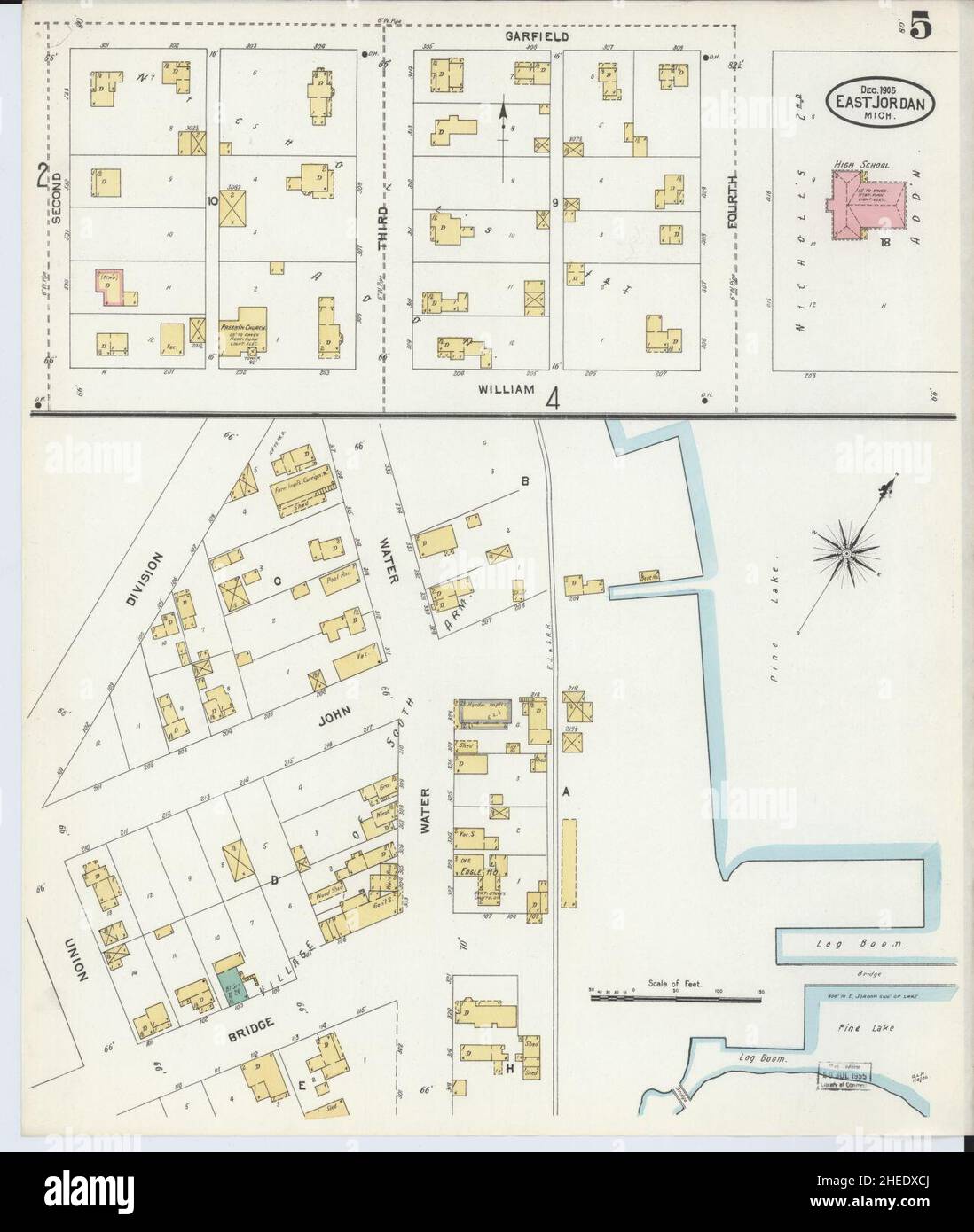 East jordan michigan map hi-res stock photography and images - Alamy