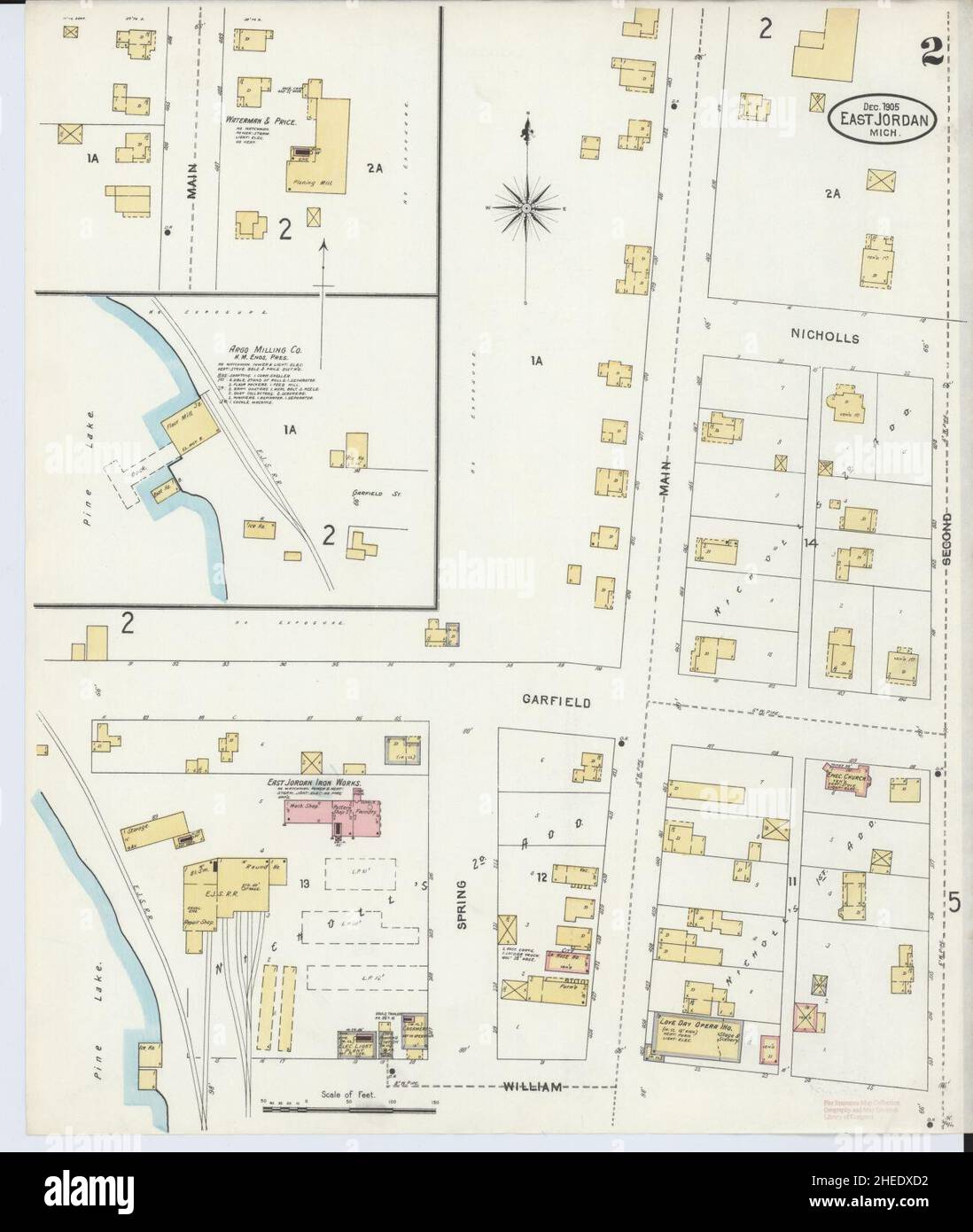 East jordan michigan map hi-res stock photography and images - Alamy