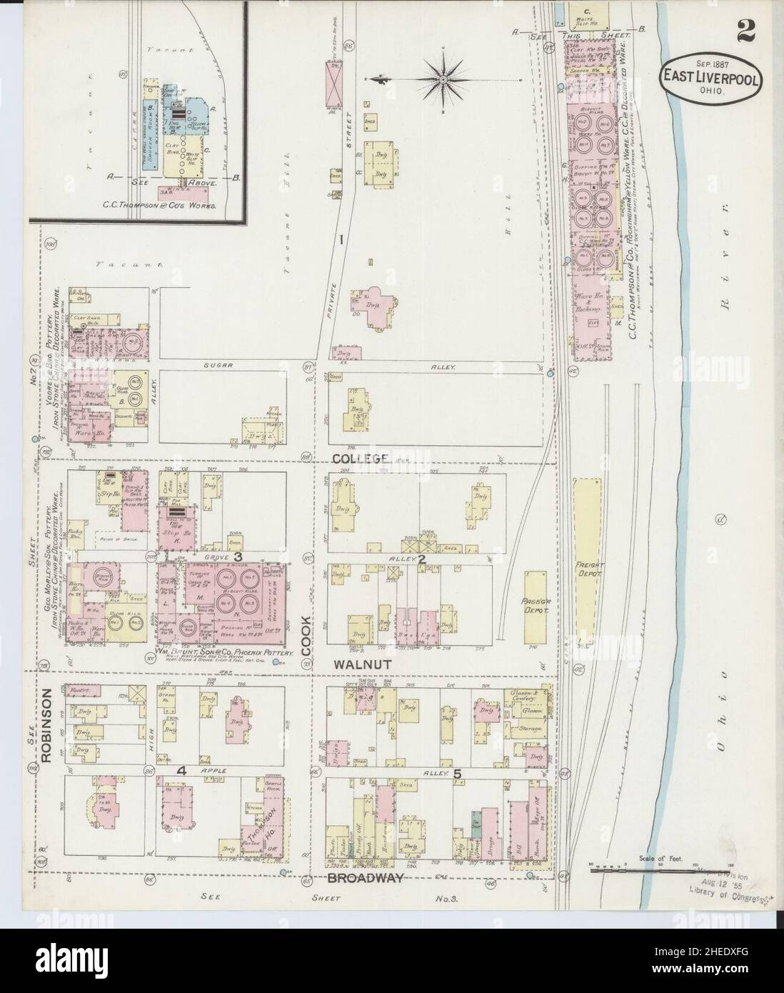 Map of east liverpool hi-res stock photography and images - Alamy