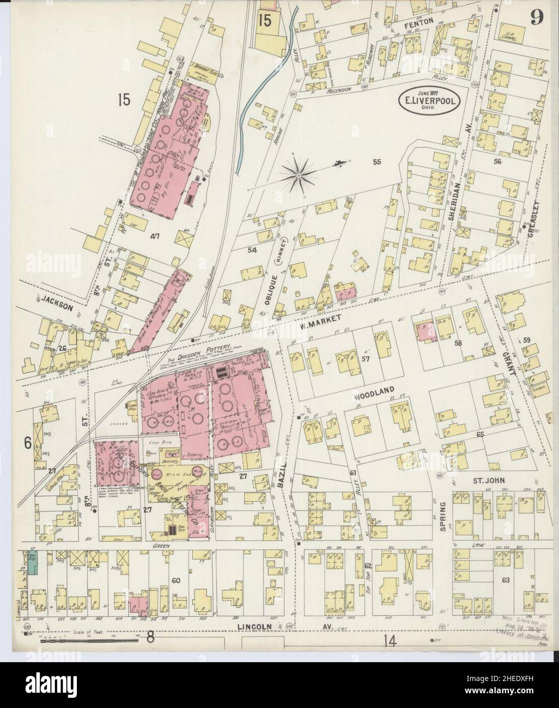 Map of east liverpool hi-res stock photography and images - Alamy