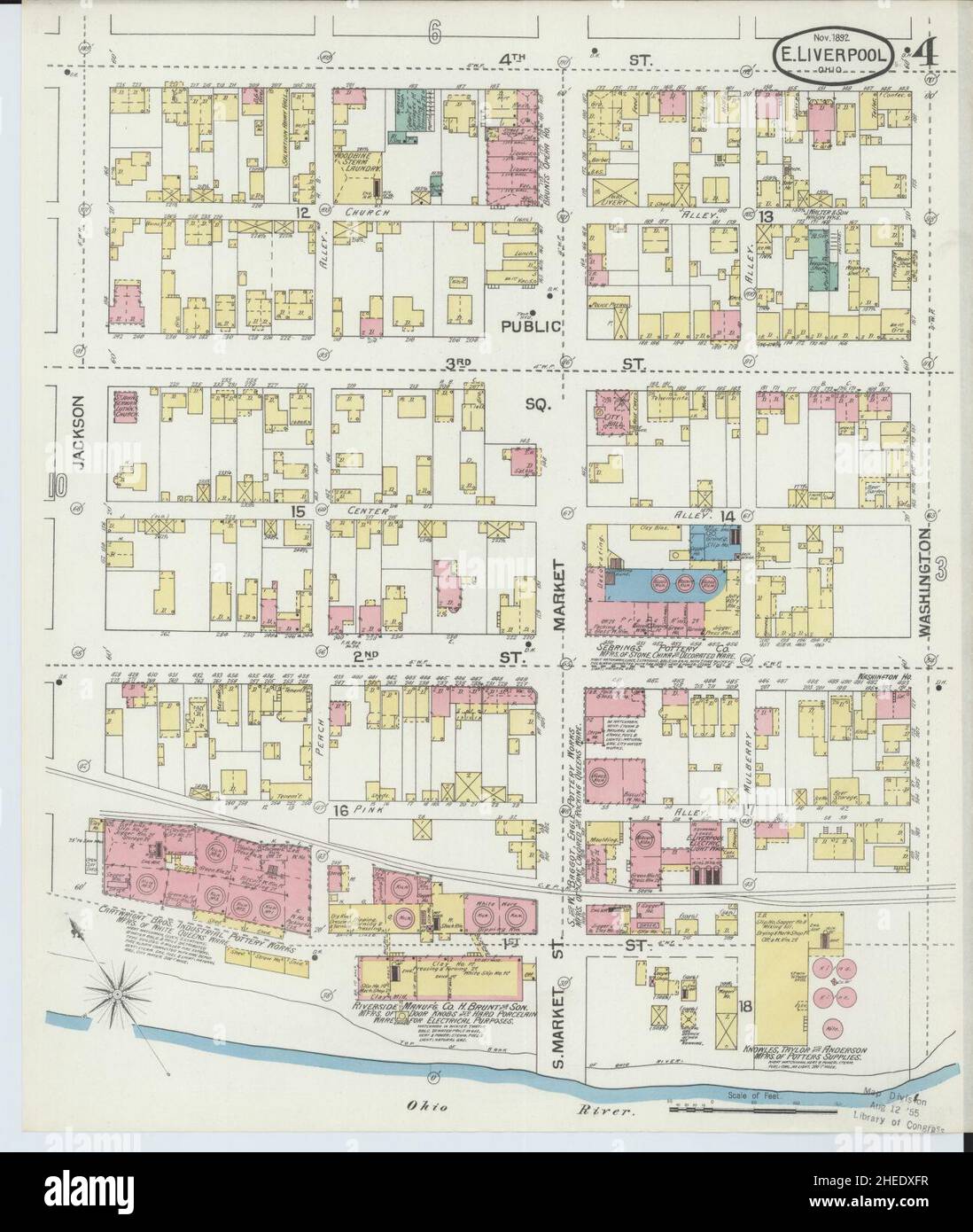 Map of east liverpool ohio hi-res stock photography and images - Alamy
