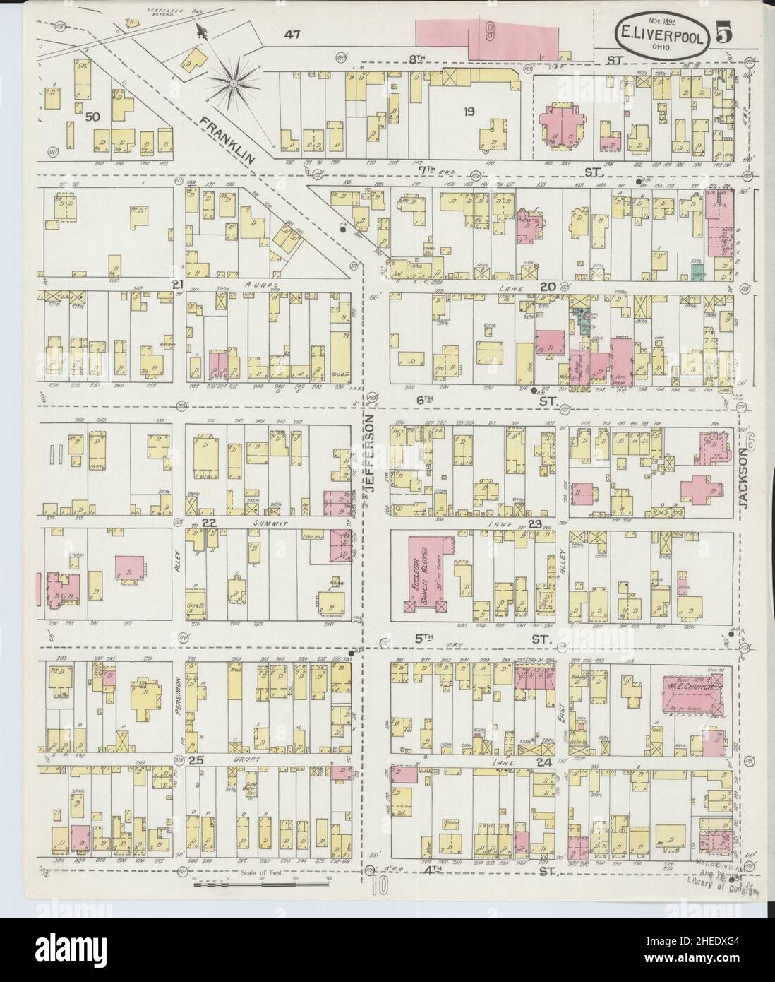 Map of east liverpool ohio hi-res stock photography and images - Alamy