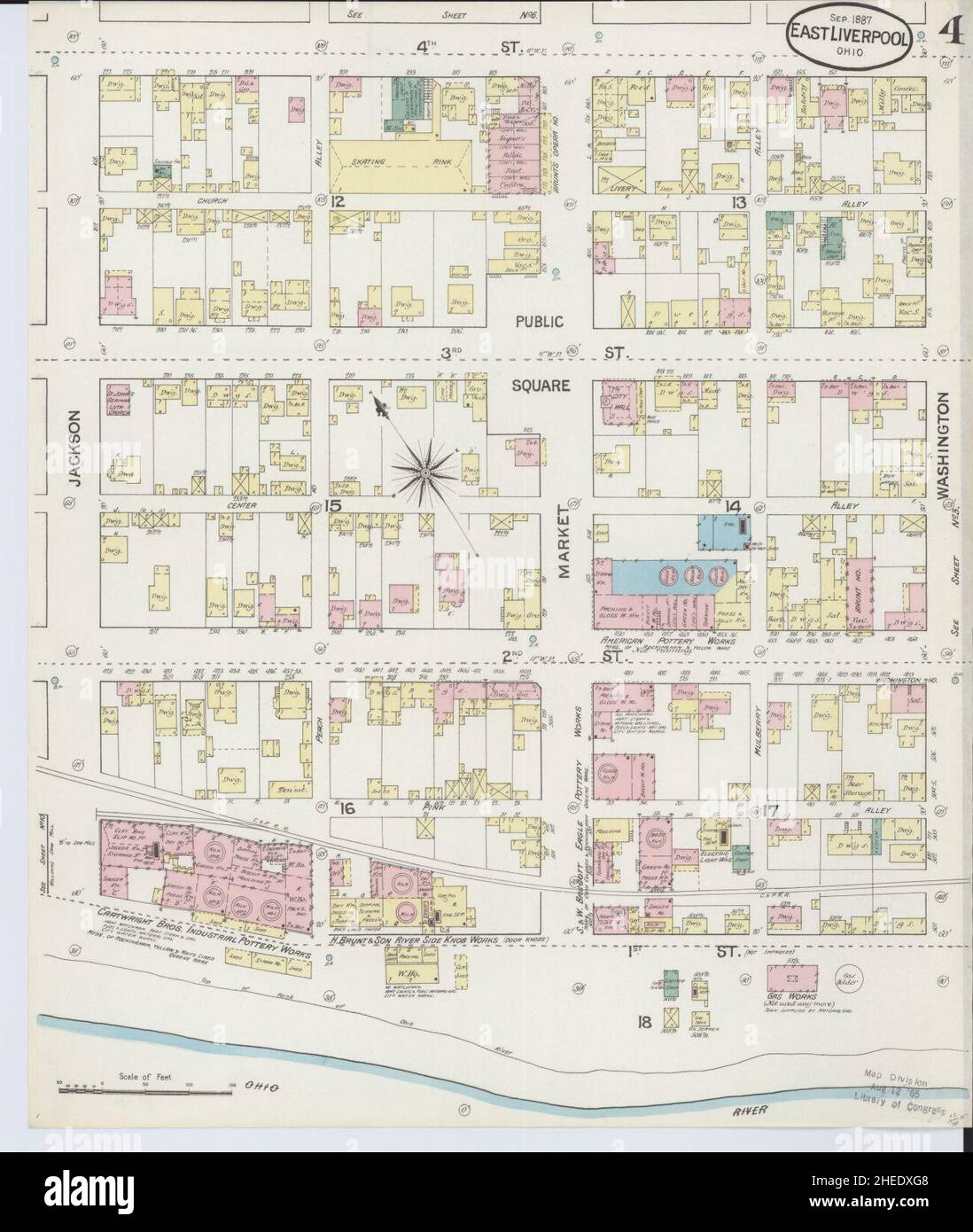 Map of east liverpool ohio hi-res stock photography and images - Alamy