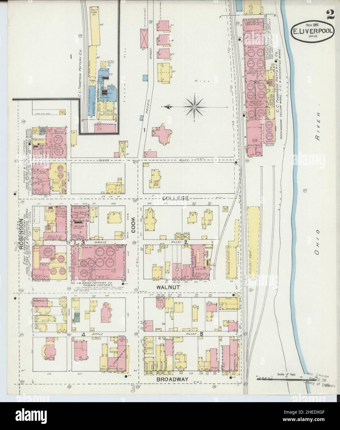 Map of east liverpool ohio hi-res stock photography and images - Alamy