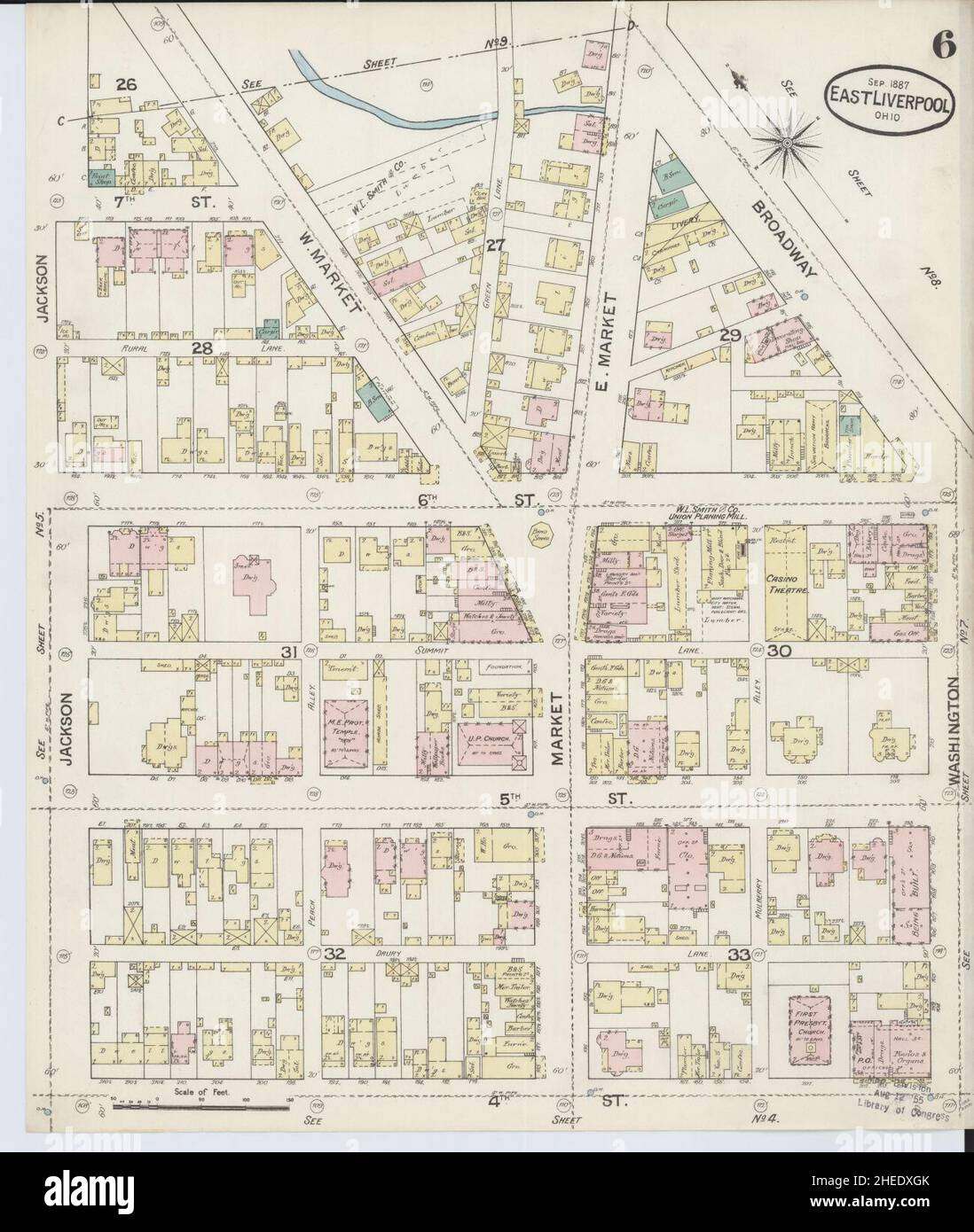 Map of east liverpool ohio hi-res stock photography and images - Alamy