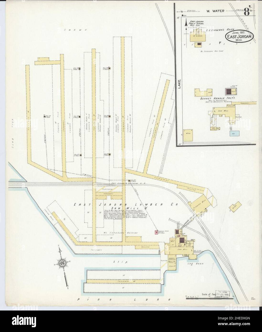 East jordan michigan map hi-res stock photography and images - Alamy