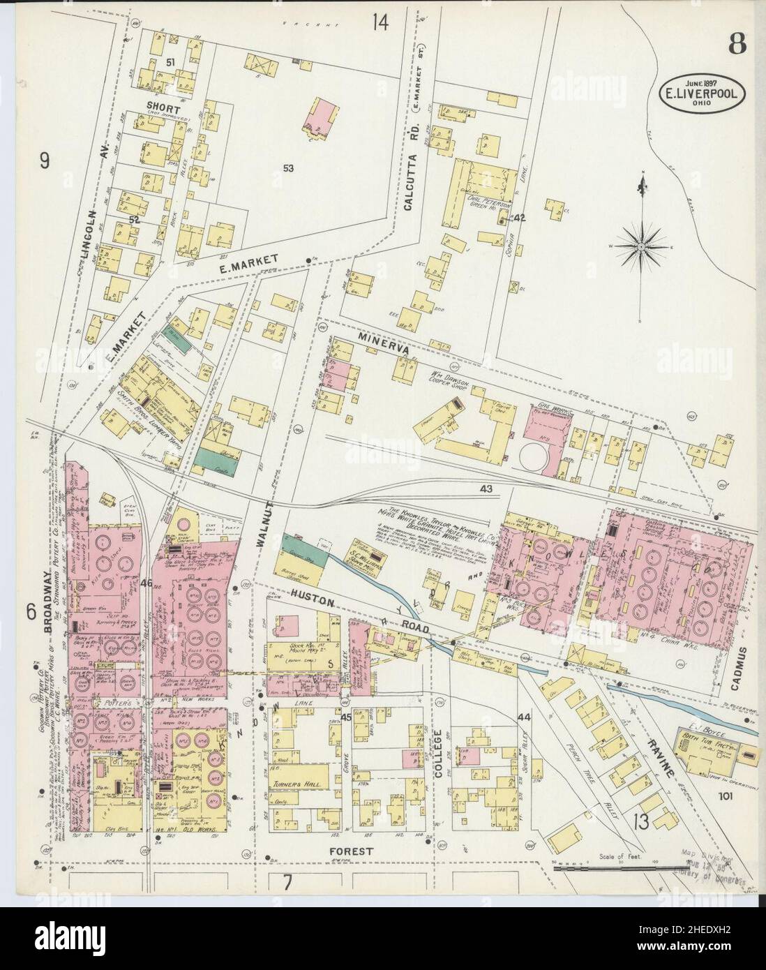 East liverpool ohio map hi-res stock photography and images - Alamy