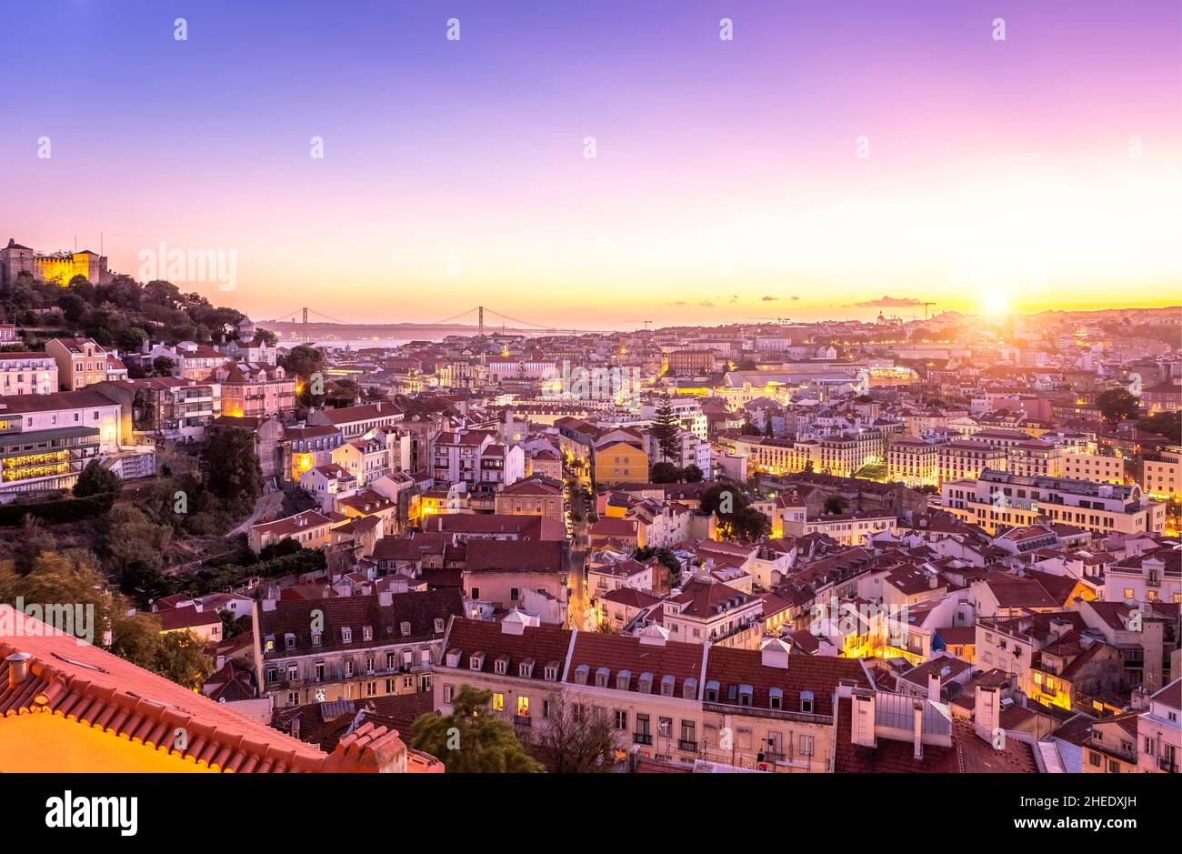 Lisbon aerial view hi-res stock photography and images - Alamy