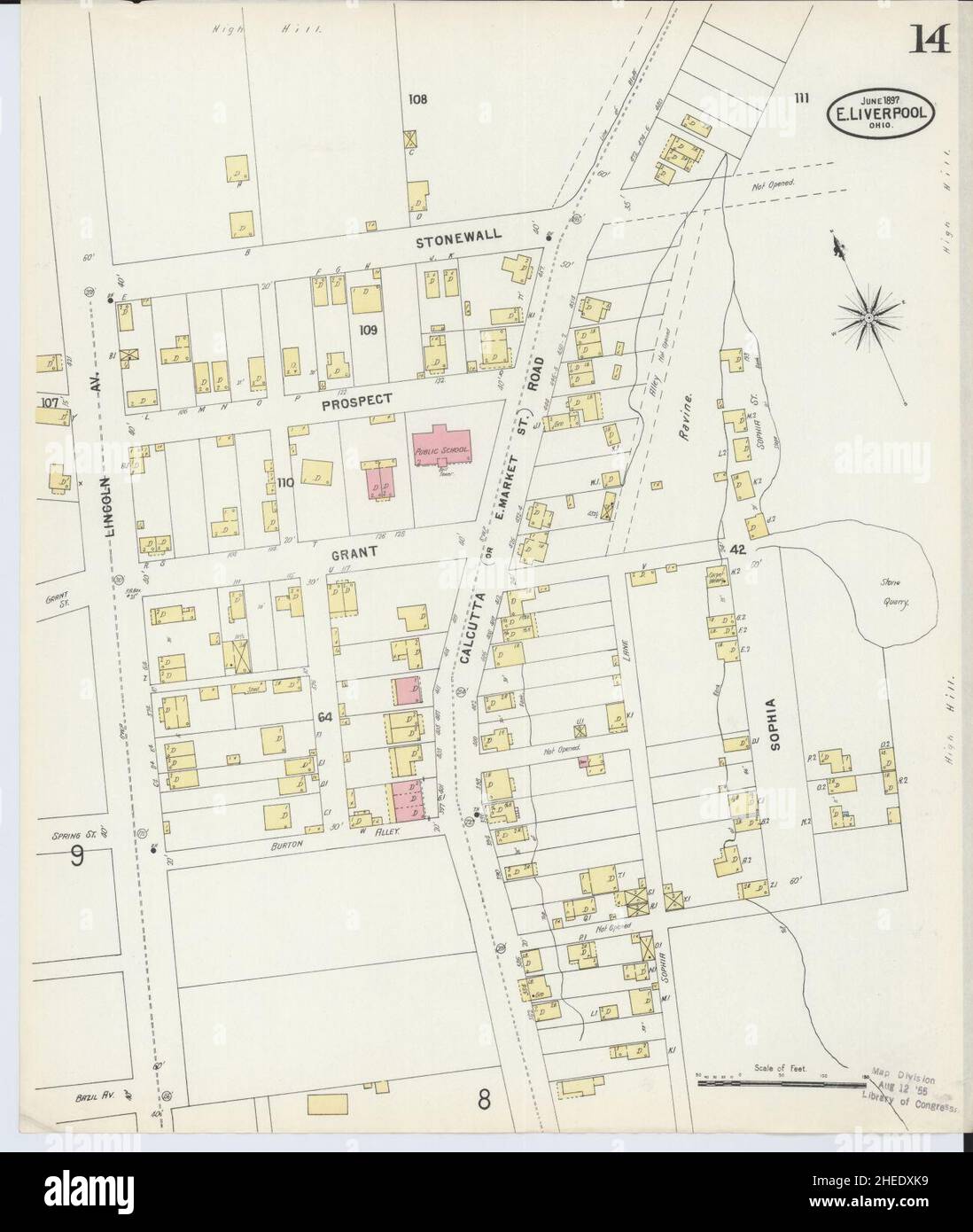 Map of east liverpool ohio hi-res stock photography and images - Alamy