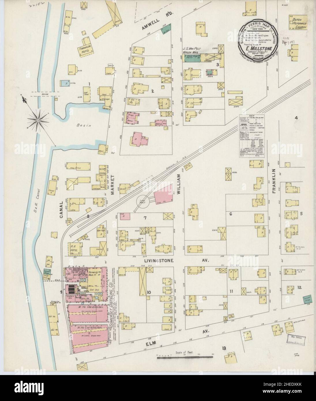 Sanborn Fire Insurance Map from East Millstone, Somerset County, New ...