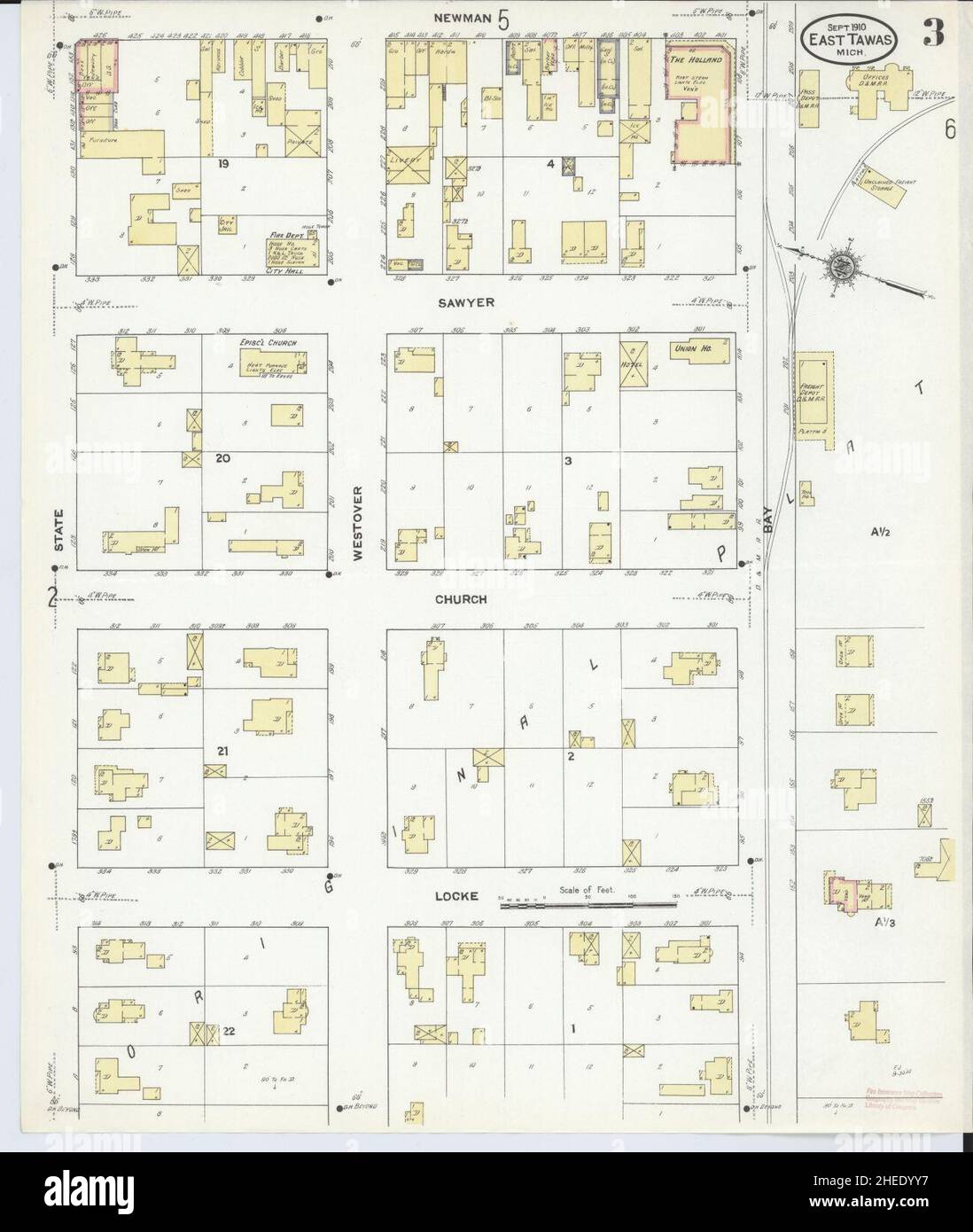 Sanborn Fire Insurance Map from East Tawas, Iosco County, Michigan ...