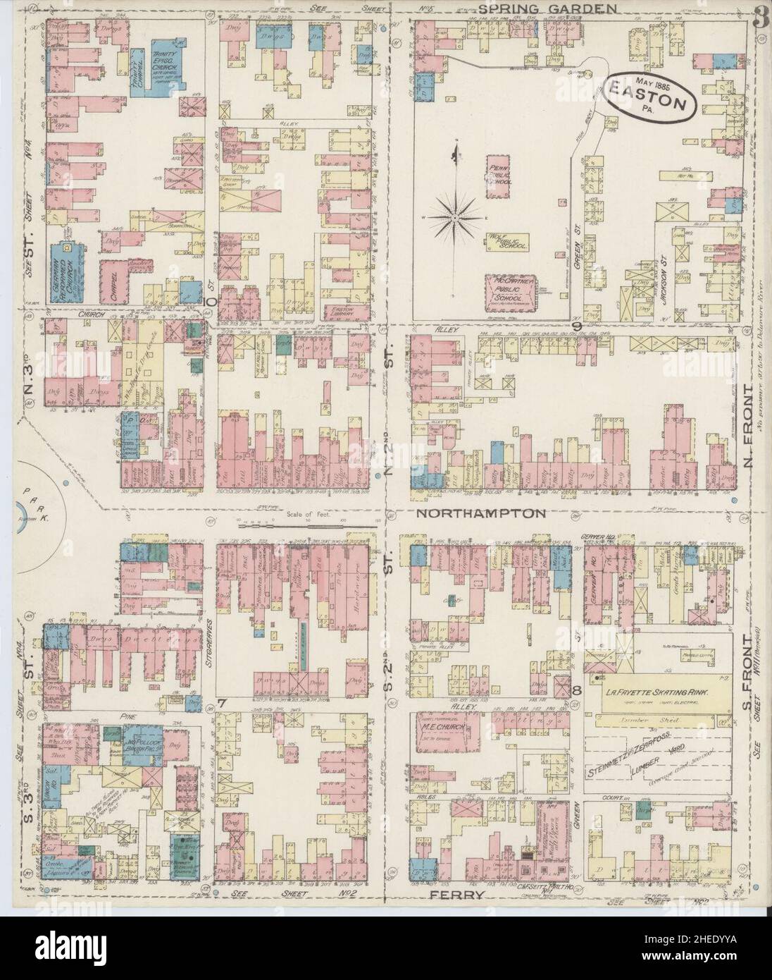 Easton pennsylvania map hi-res stock photography and images - Alamy