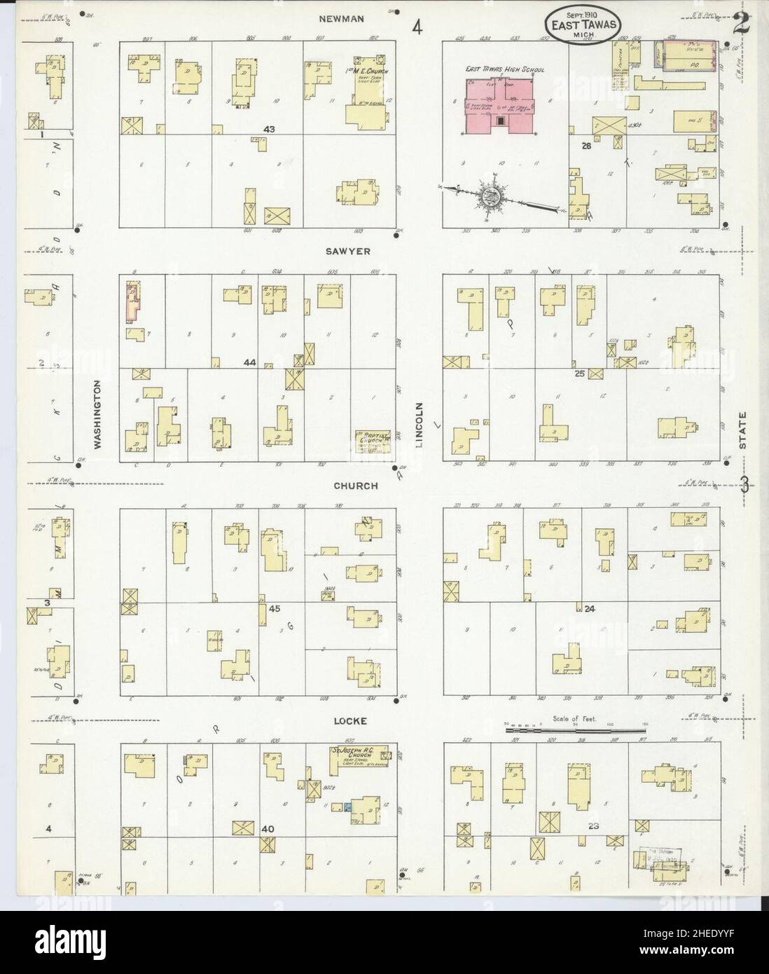 Sanborn Fire Insurance Map from East Tawas, Iosco County, Michigan ...