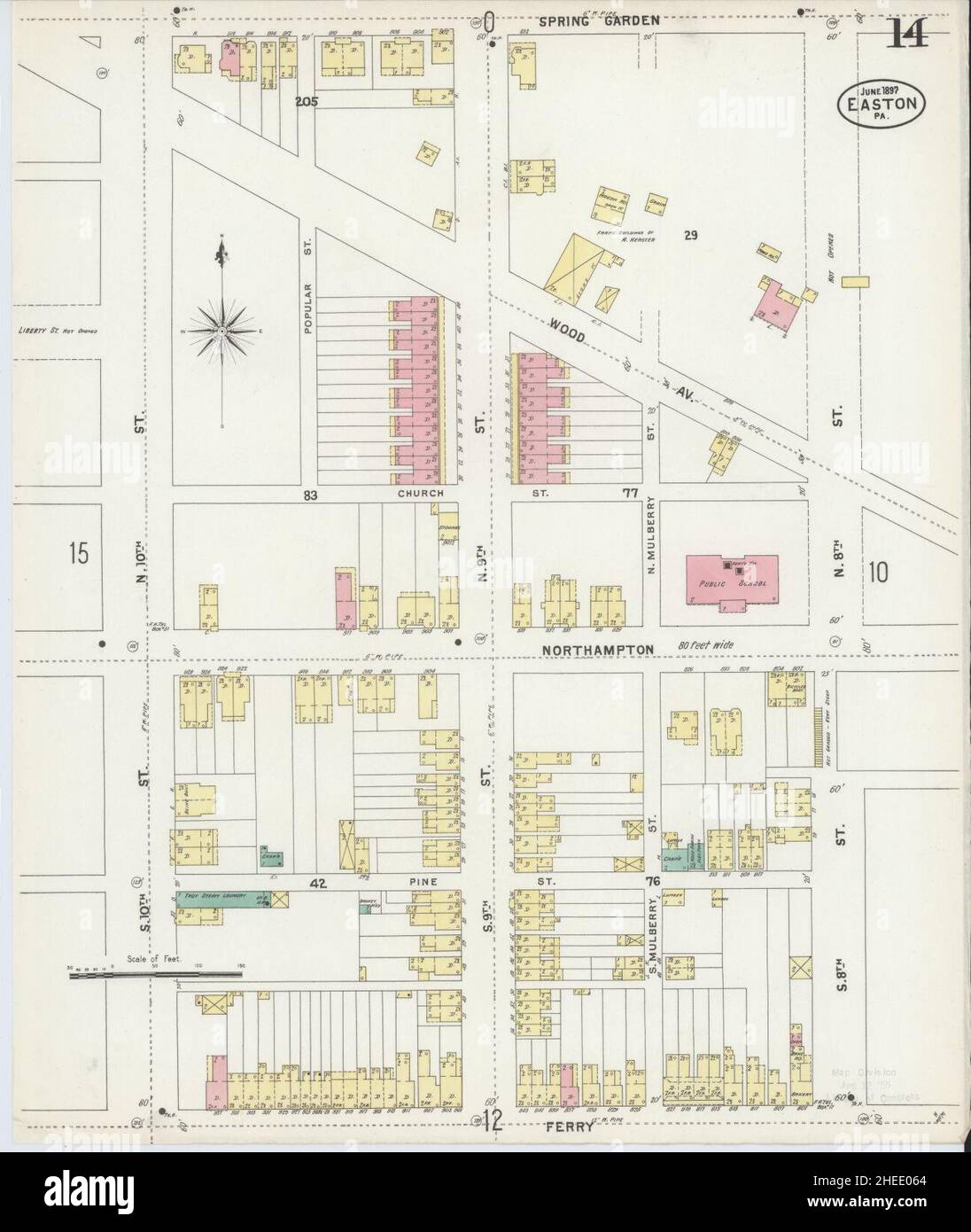 Easton pennsylvania map hi-res stock photography and images - Alamy