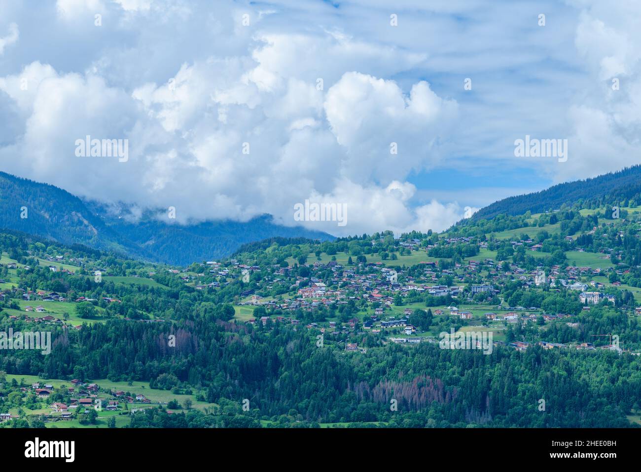 This landscape photo was taken in Europe, in France, in the Alps ...
