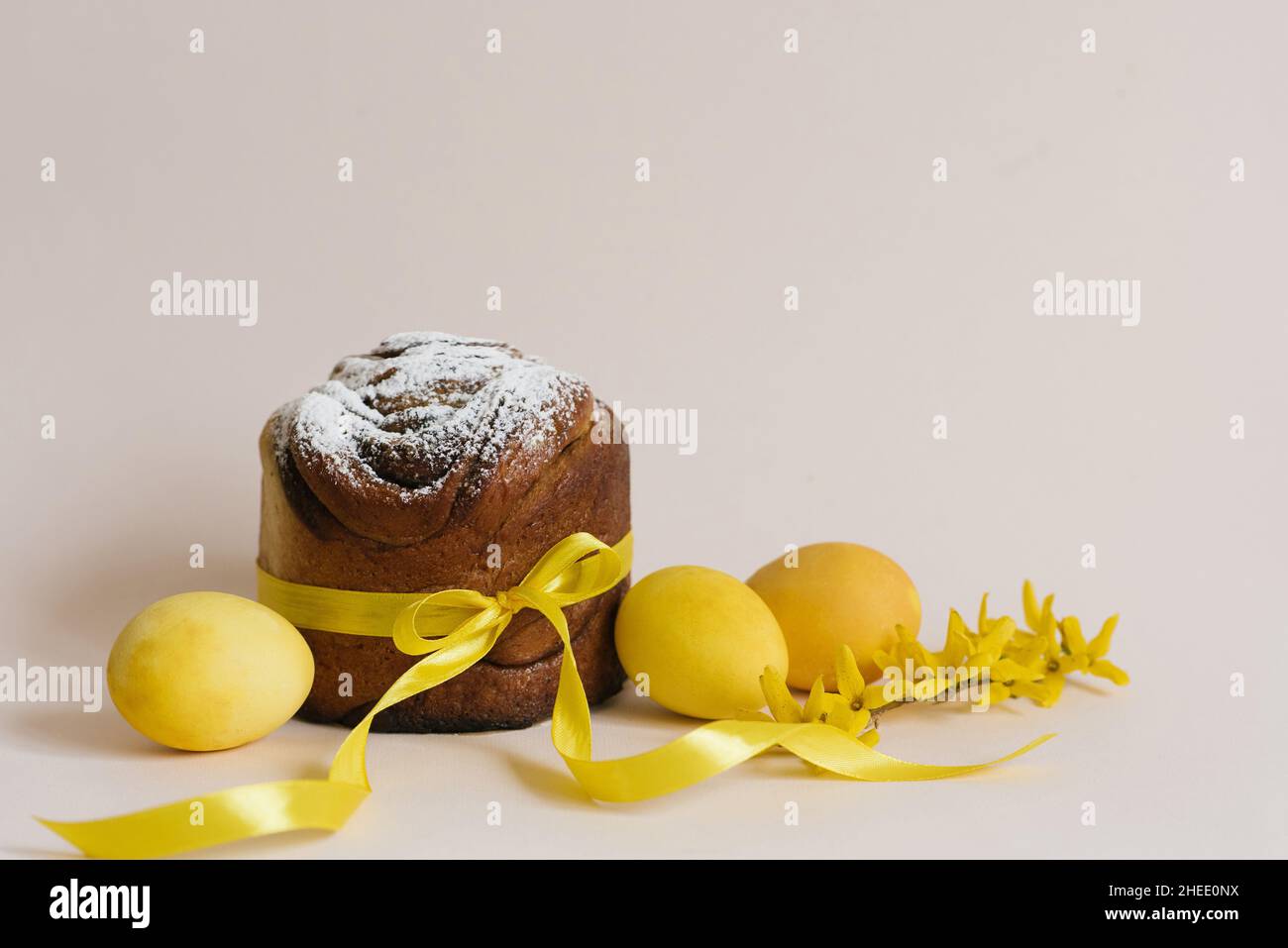 Set of traditional Russian and Ukrainian Easter cakes Kulich Paska ...