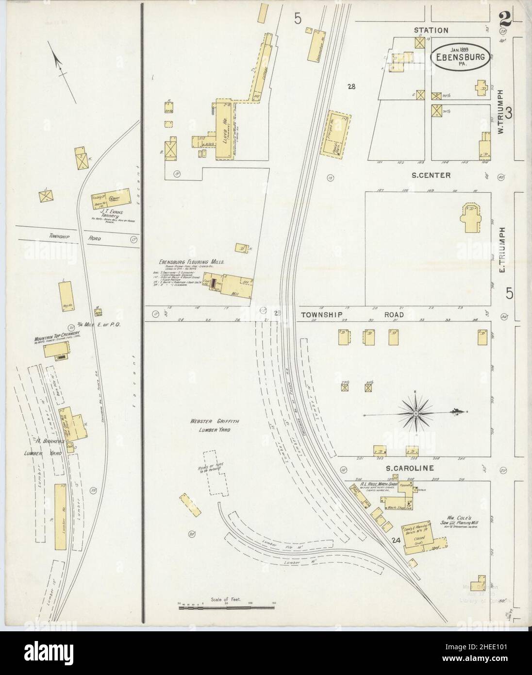 Cambria county map hi-res stock photography and images - Alamy
