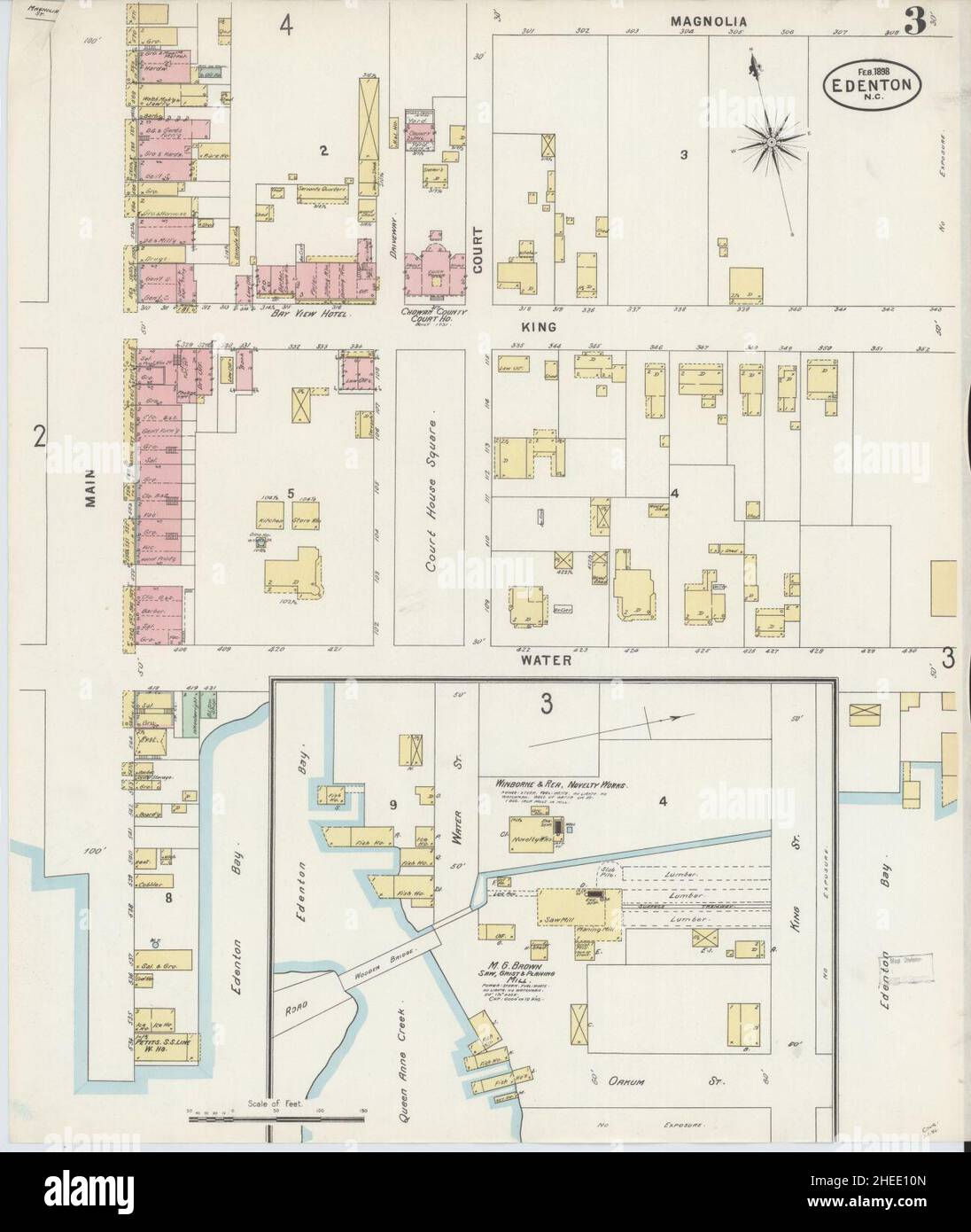 Map of edenton hi-res stock photography and images - Alamy