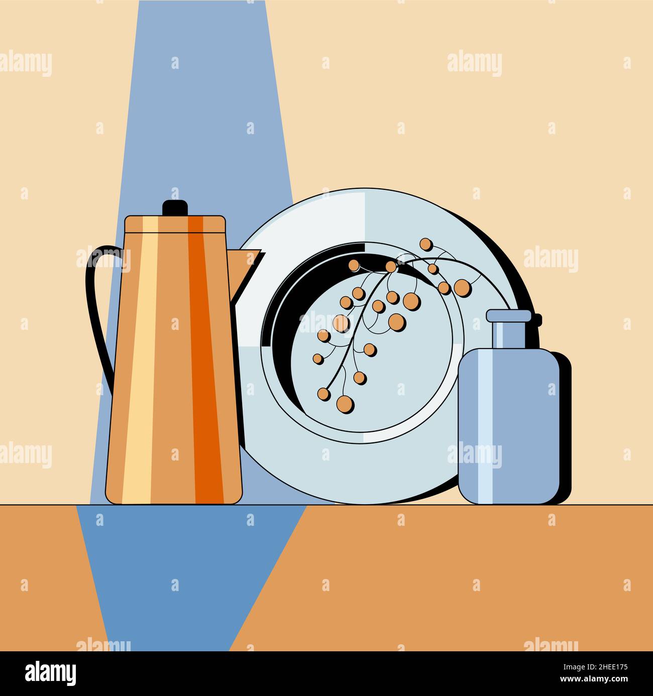 still life in an unusual modern style Stock Vector Image & Art - Alamy