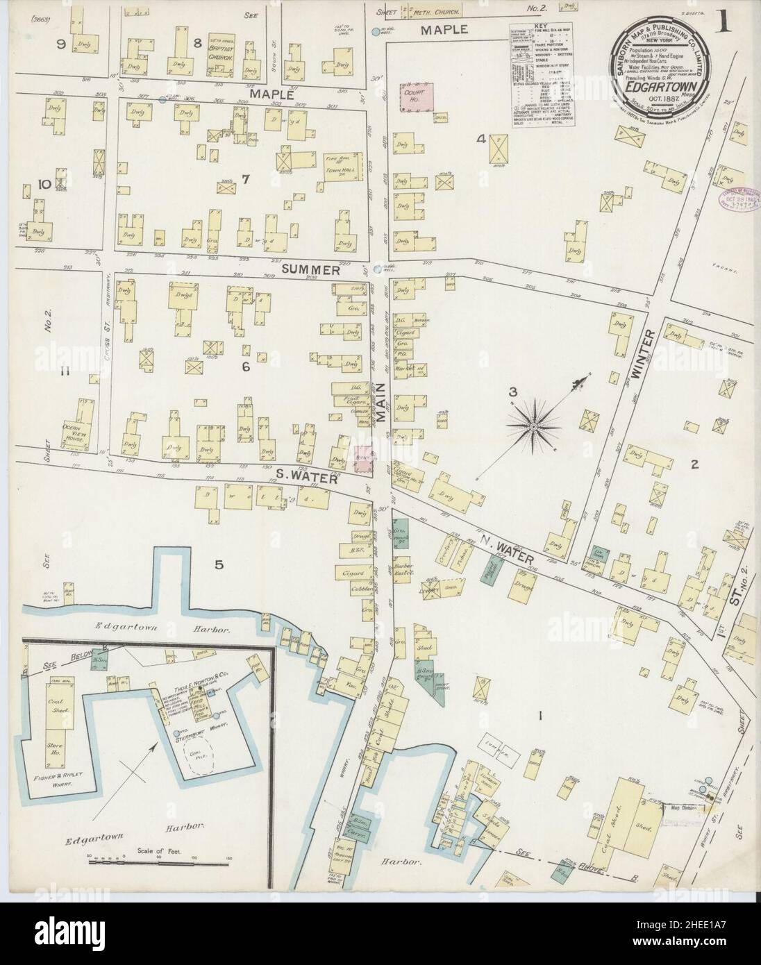 Map of edgartown hi-res stock photography and images - Alamy