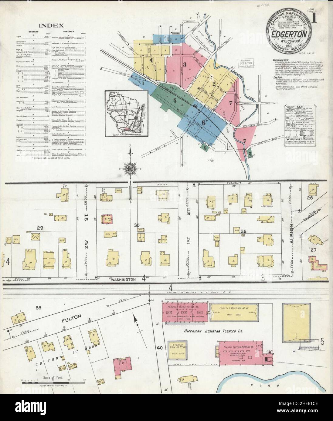 Map of edgerton wisconsin hi-res stock photography and images - Alamy
