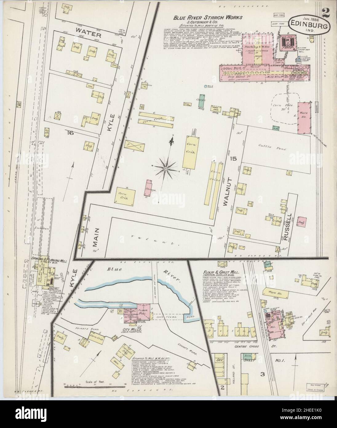 Map of edinburg hi-res stock photography and images - Alamy