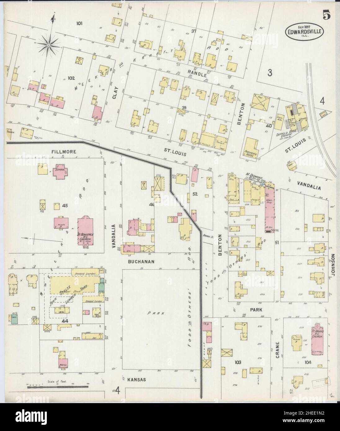 Edwardsville map hi-res stock photography and images - Alamy