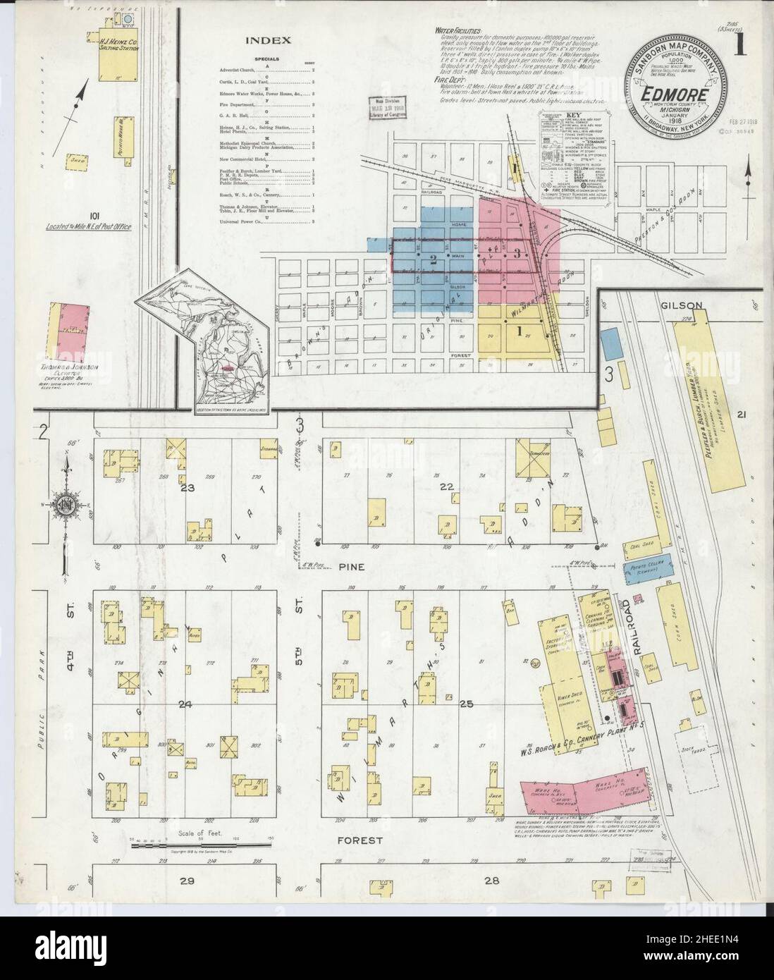 Map of edmore hi-res stock photography and images - Alamy