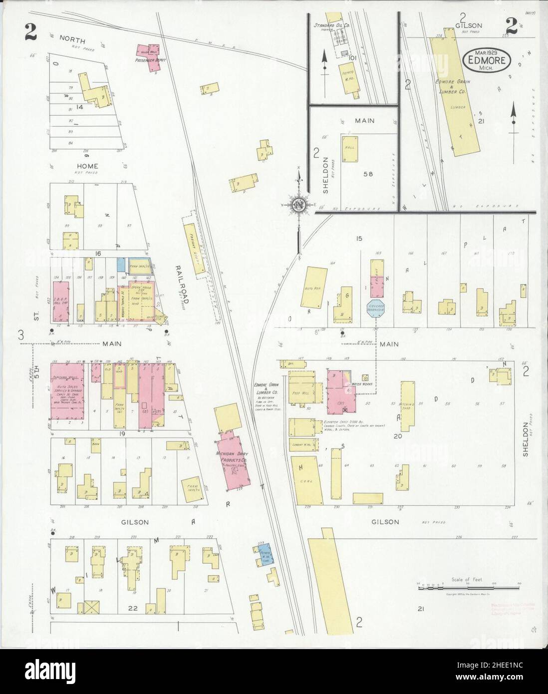 Edmore map hi-res stock photography and images - Alamy