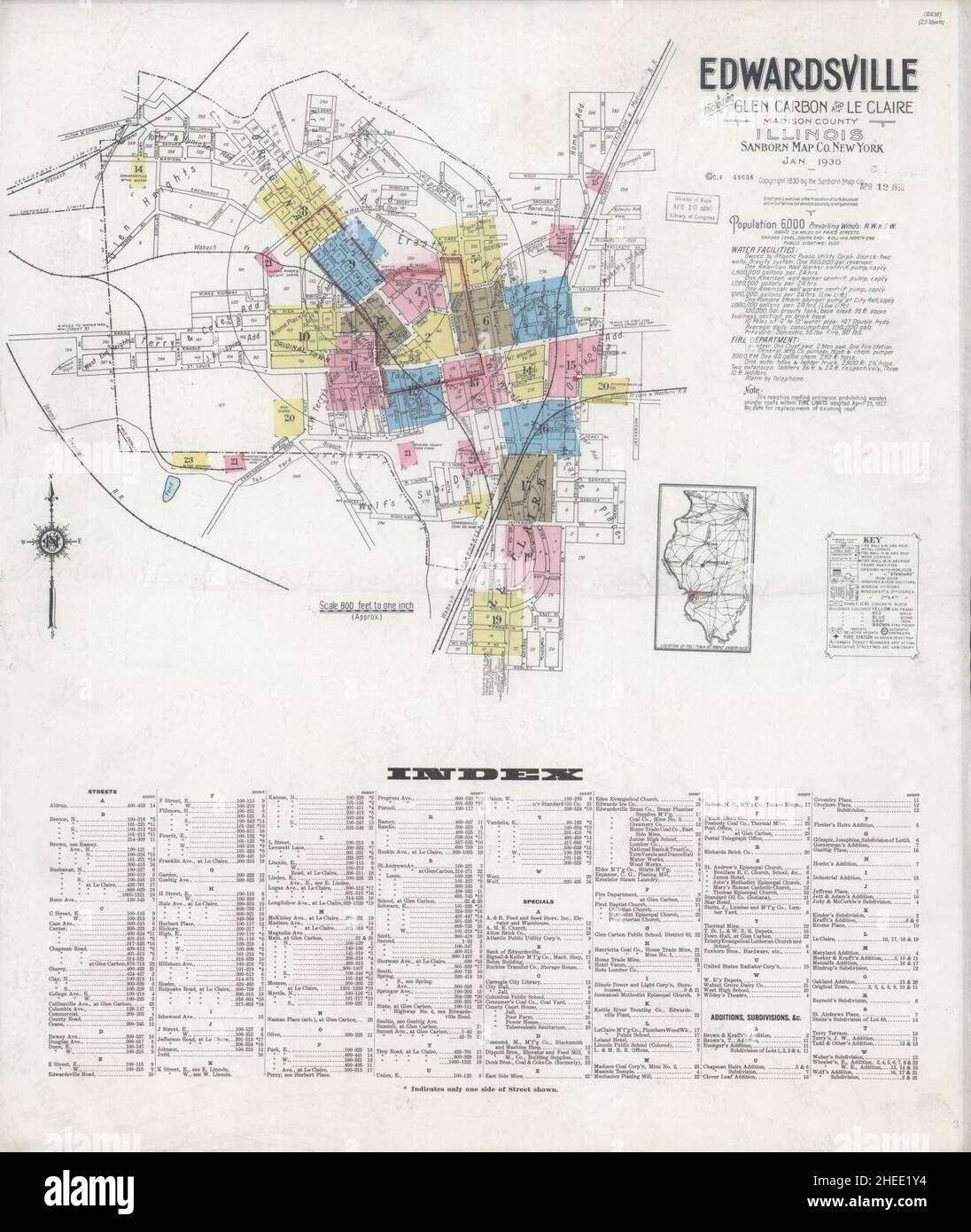 Map of edwardsville hi-res stock photography and images - Alamy