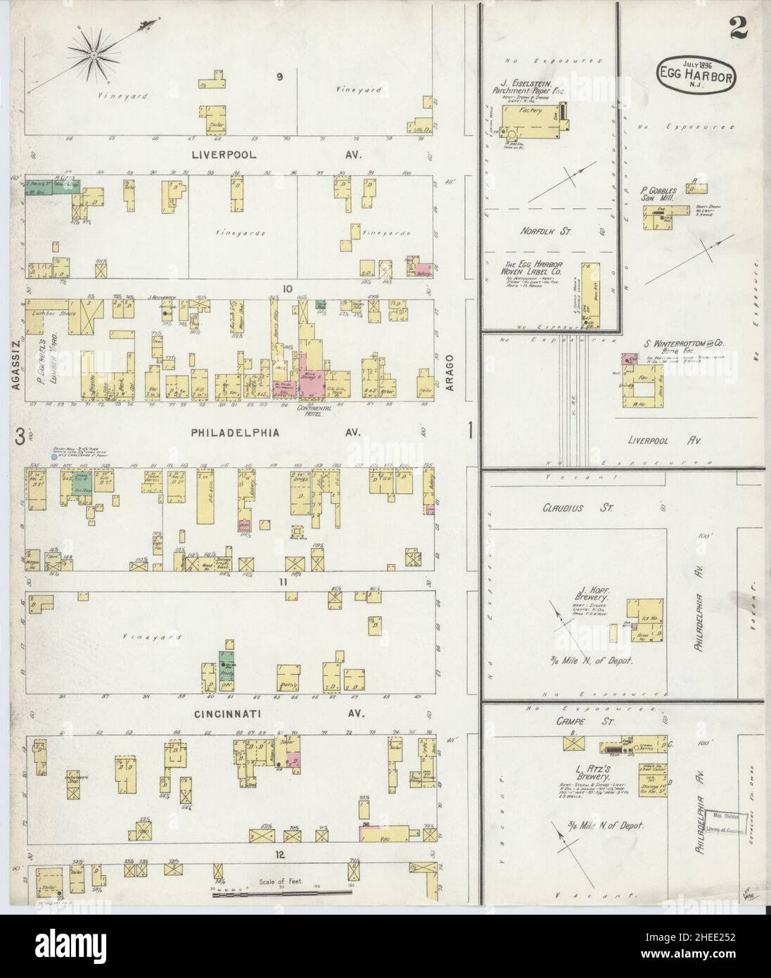 Map of egg harbor city hi-res stock photography and images - Alamy