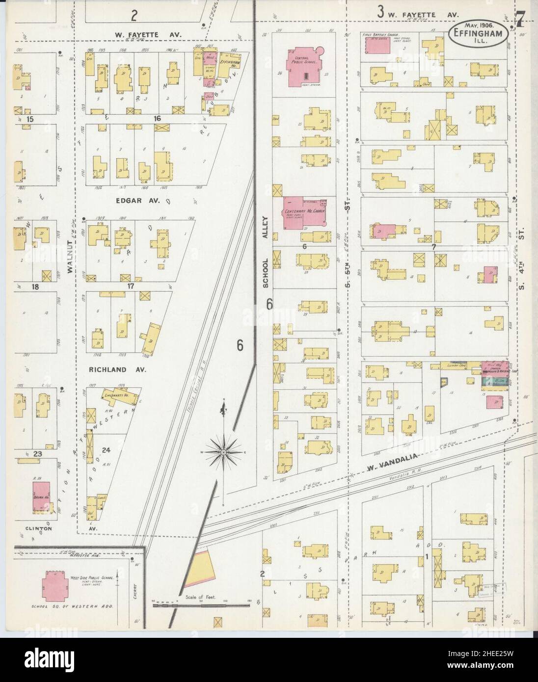 Map of effingham hi-res stock photography and images - Alamy