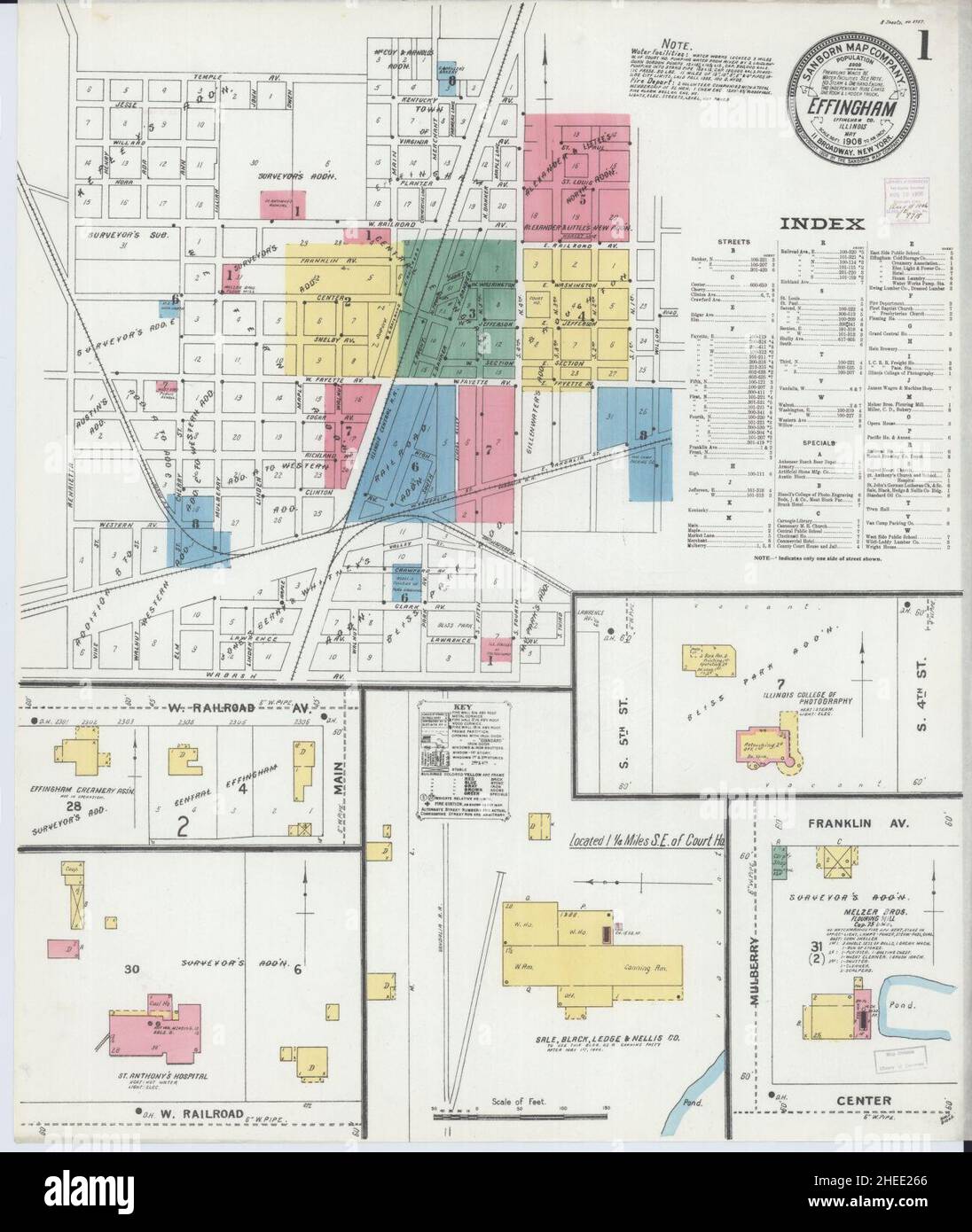 Map of effingham hi-res stock photography and images - Alamy