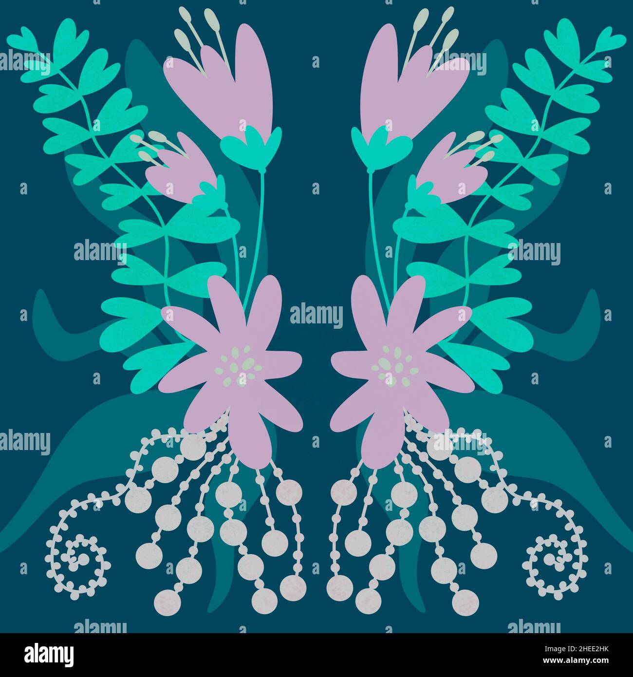 Simple floral pattern with flowers for fabrics and cards and linens and ...