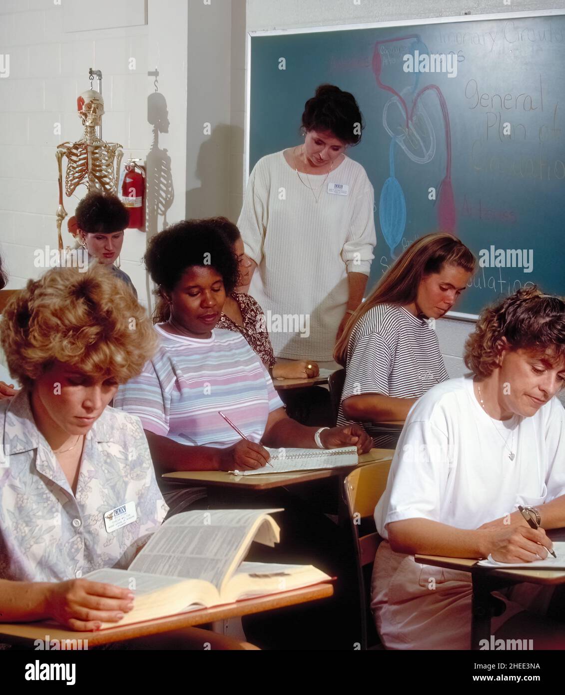 Springfield, Missouri, USA September 16, 1995: Nursing school students ...