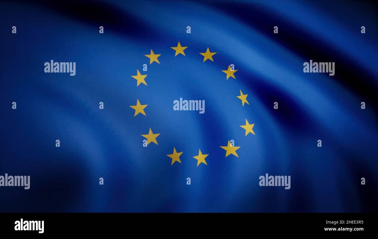 Flag of the European Union. Beautiful European flag. Flag of Europe ...