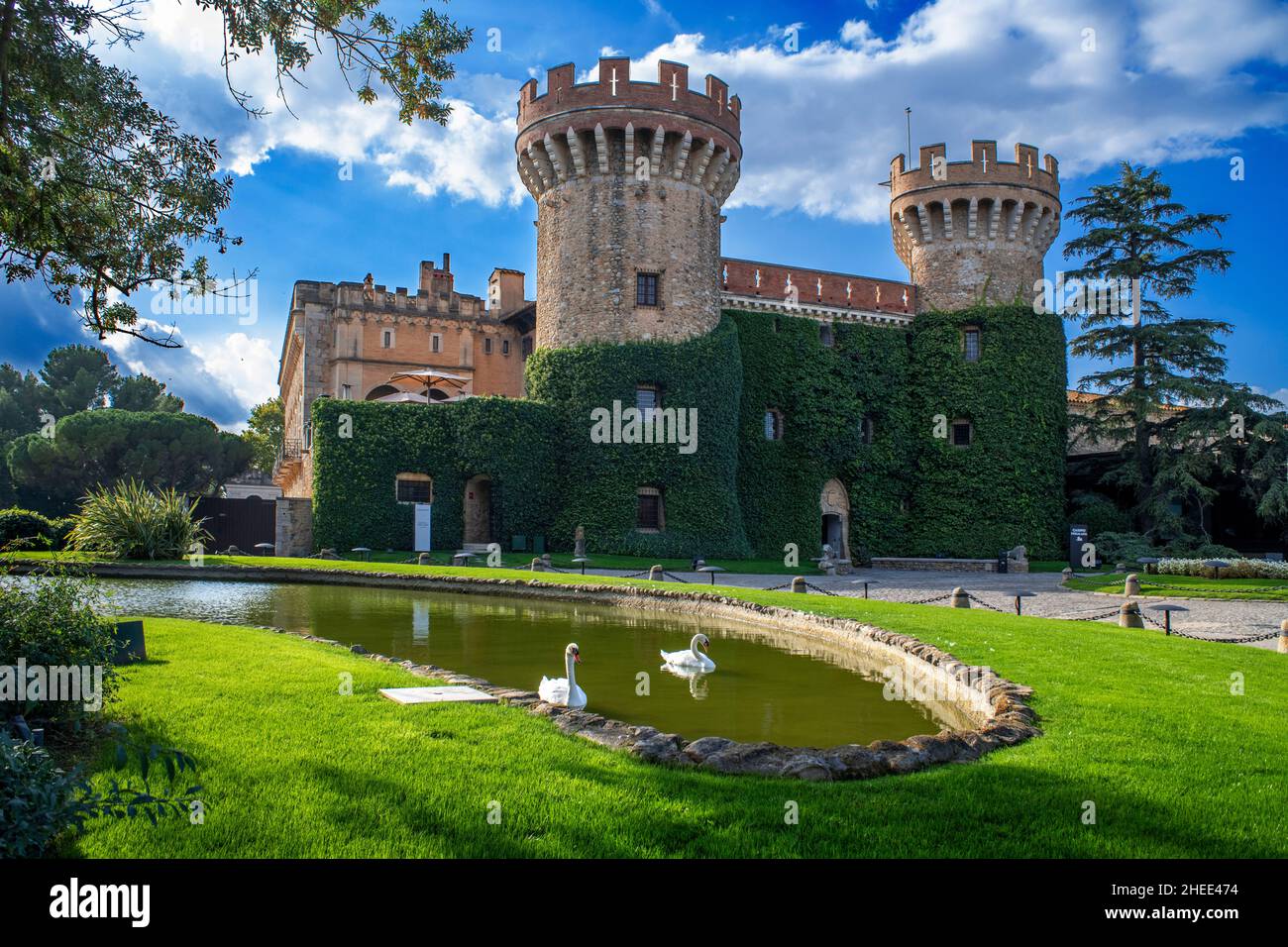 The Peralada castle is located in Peralada Catalonia Spain. It was ...